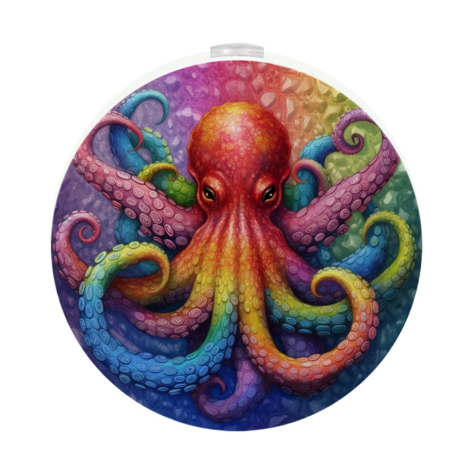 Octopus LED Night Lights - Two Pack Wall Light, Induction Control ...