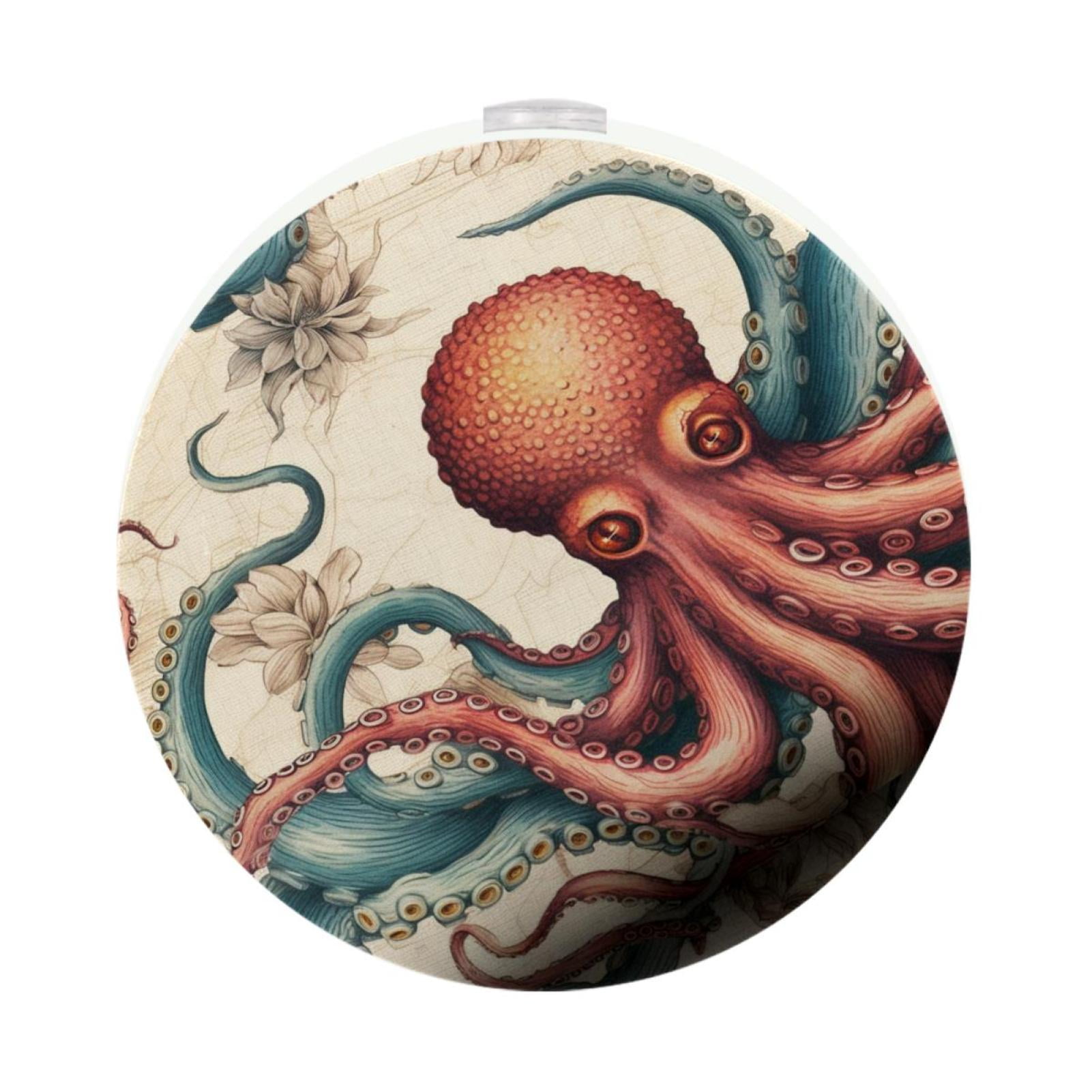 Octopus LED Night Lights - Wall Light and Small LED Lights Set of 2 ...