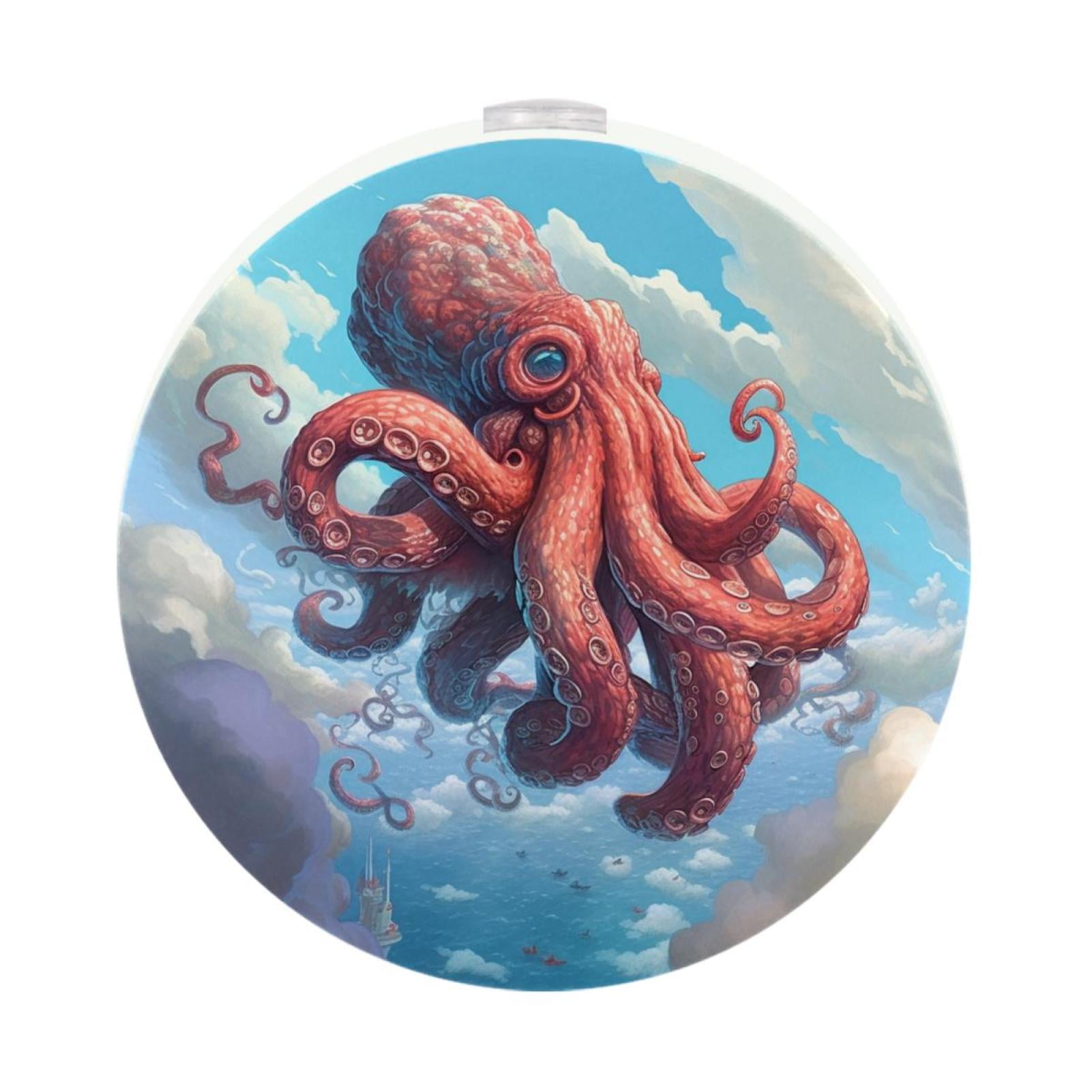 Octopus LED Small Night Lights, Wall Light for Room, Set of 2 ...