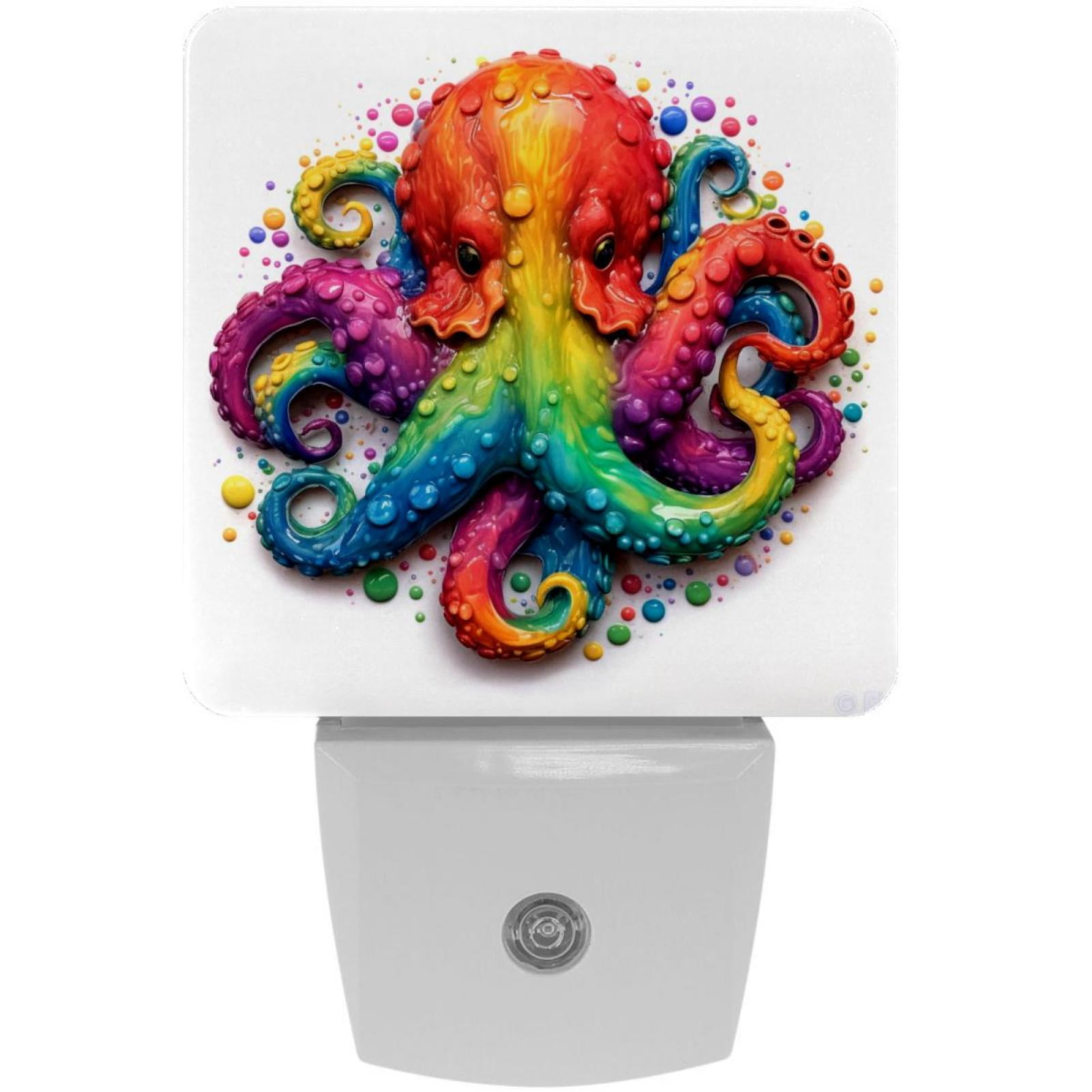 Octopus LED Square Night Lights - Bright and Compact Bedroom or ...