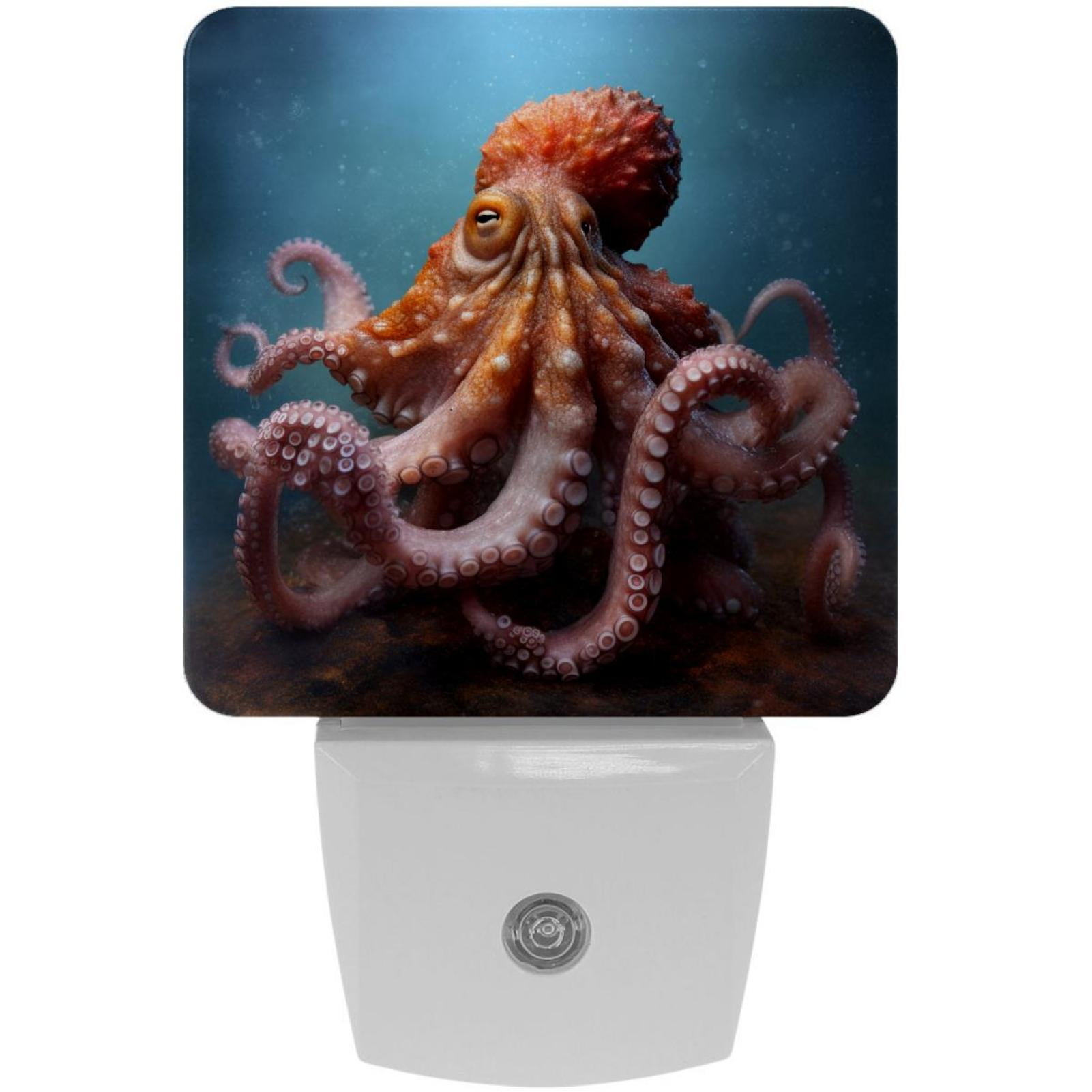 Octopus LED Square Night Lights - Energy Efficient Bedside Lamp with ...