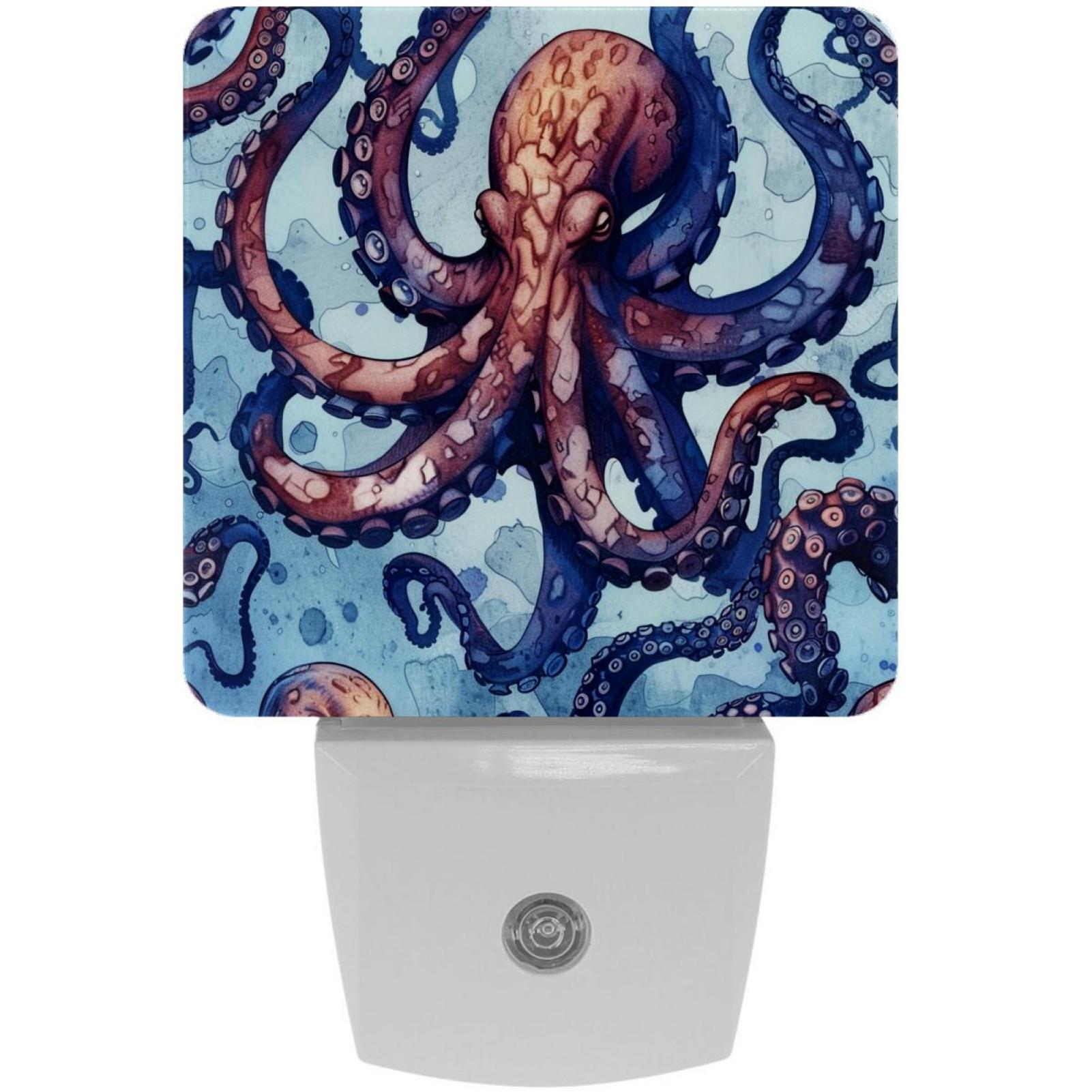 Octopus LED Square Night Lights - Energy Efficient Plug-in Wall Lamp ...