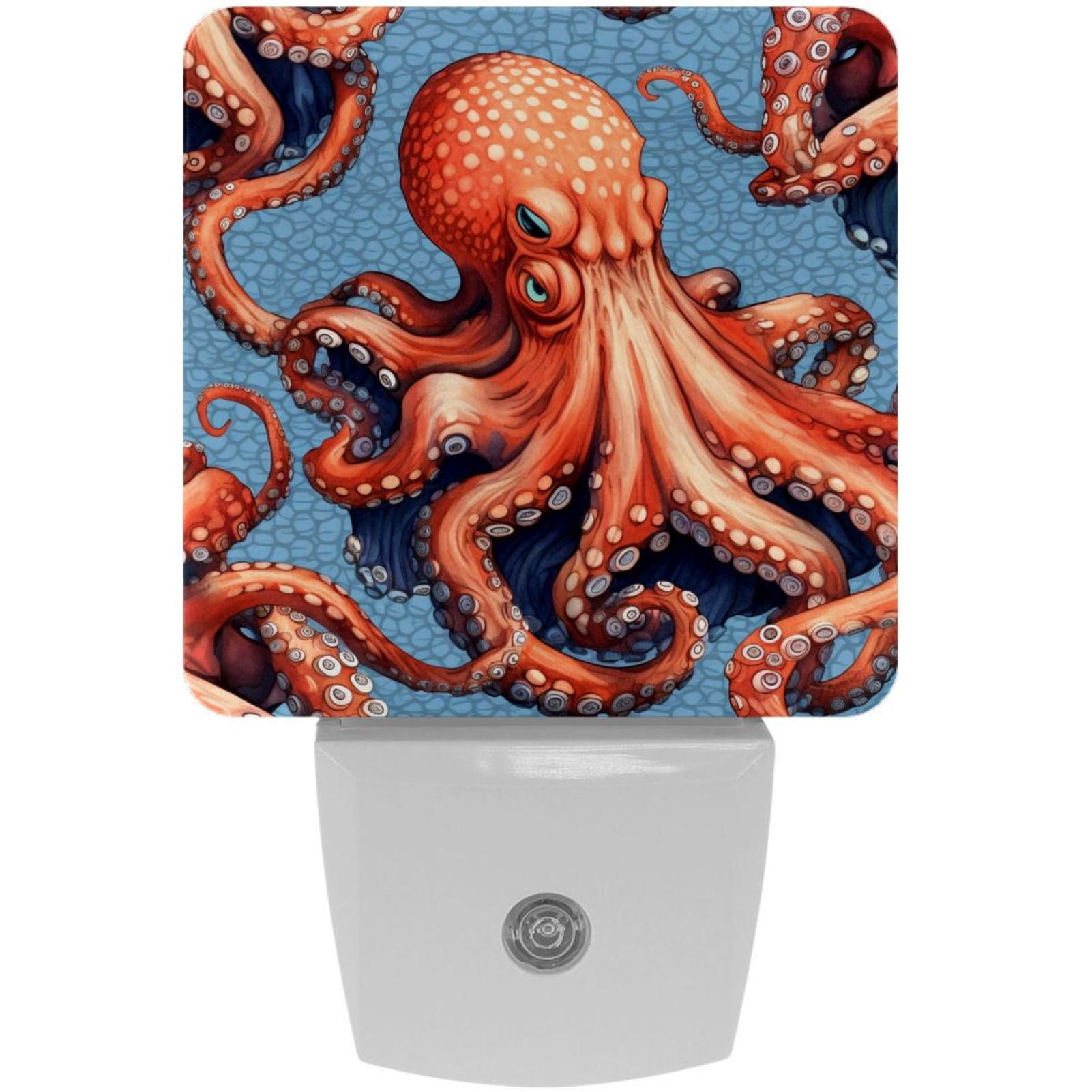 Octopus LED Square Night Lights- Modern and Energy Efficient Bedside ...