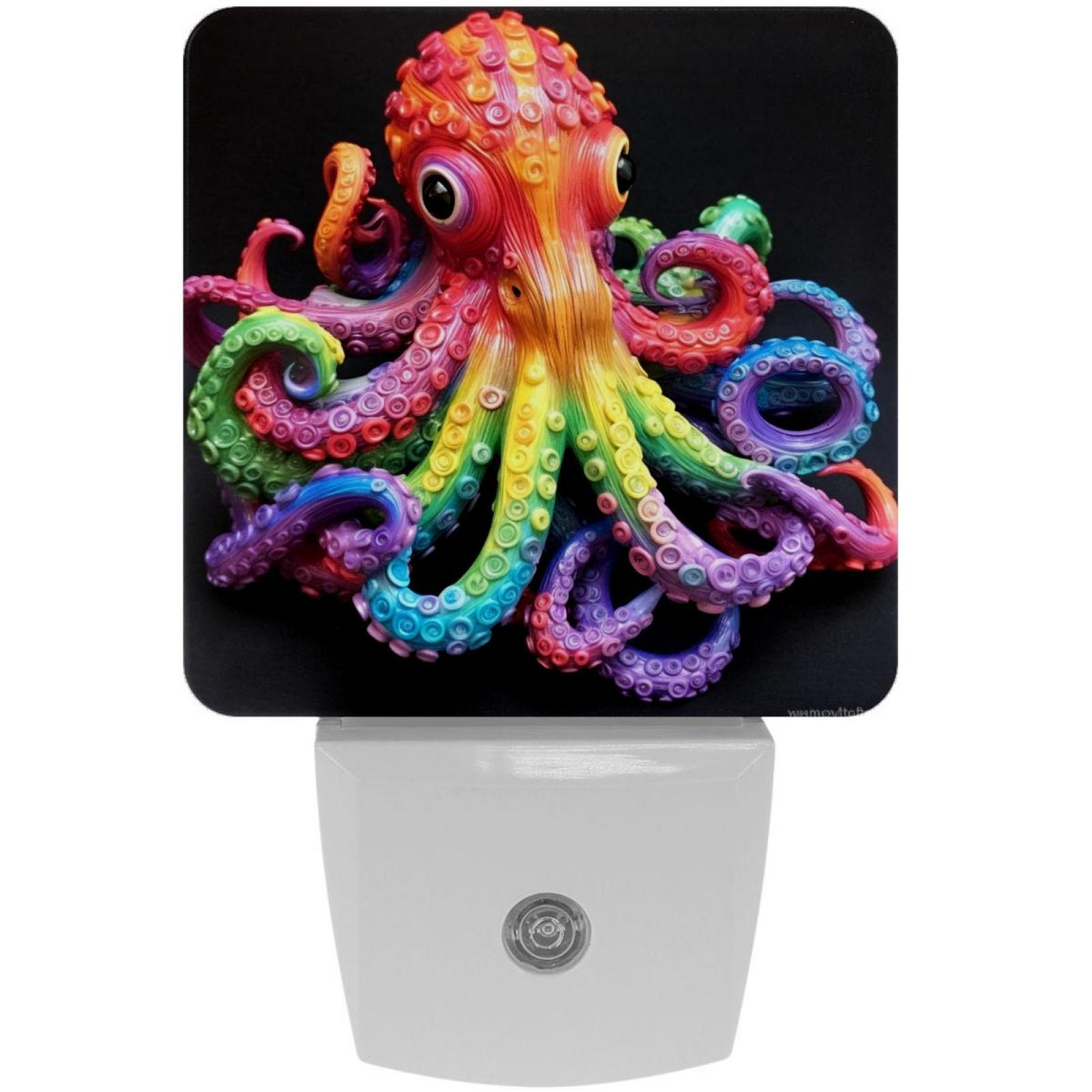 Octopus LED Square Night Lights with Motion Sensor - Modern and Energy ...