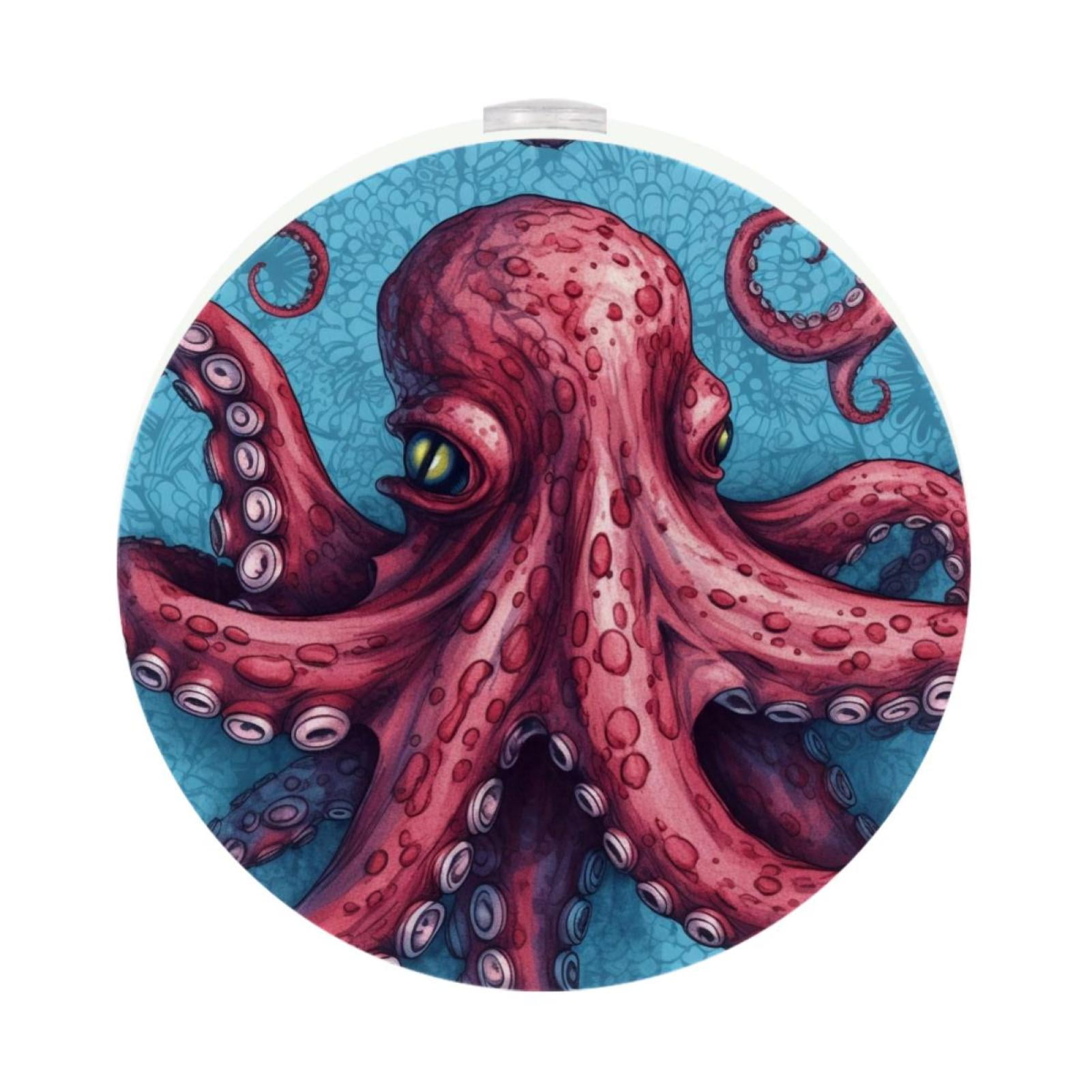 Octopus LED Wall Night Light, Set of 2 Pack, Induction Light Control ...