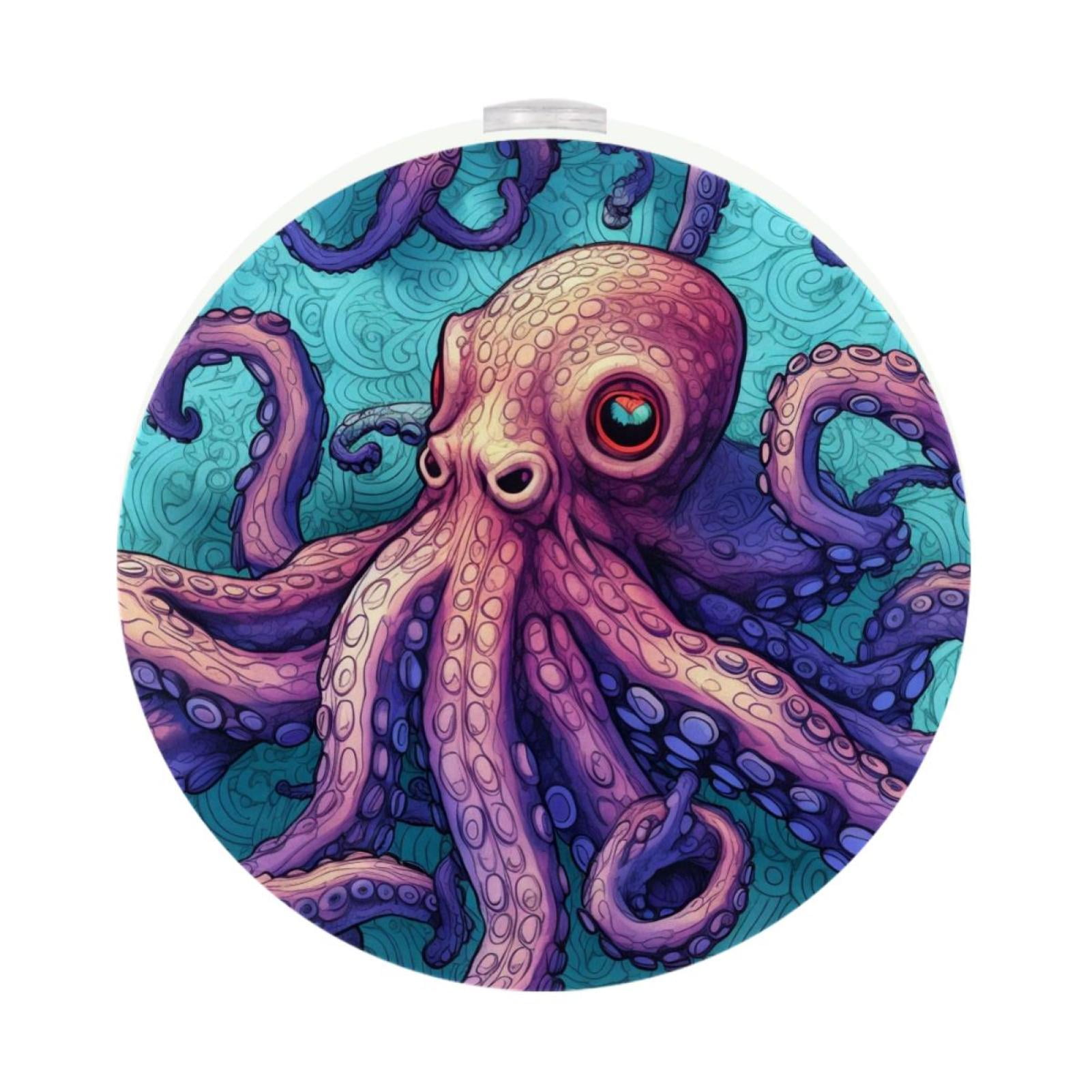 Octopus LED Wall Night Lights - Pack of 2, Induction Light Control ...