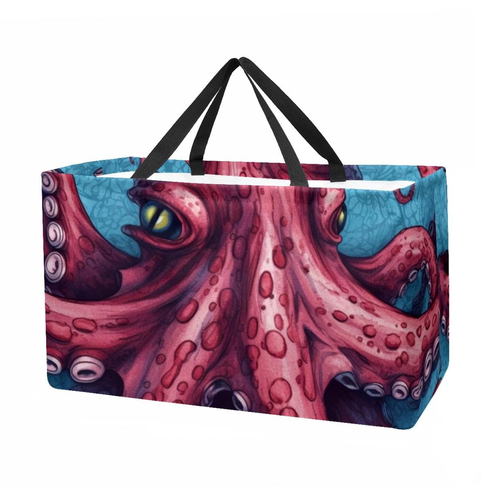 Octopus Large Capacity Collapsible Cube Organizer Tote Bag Storage Box ...