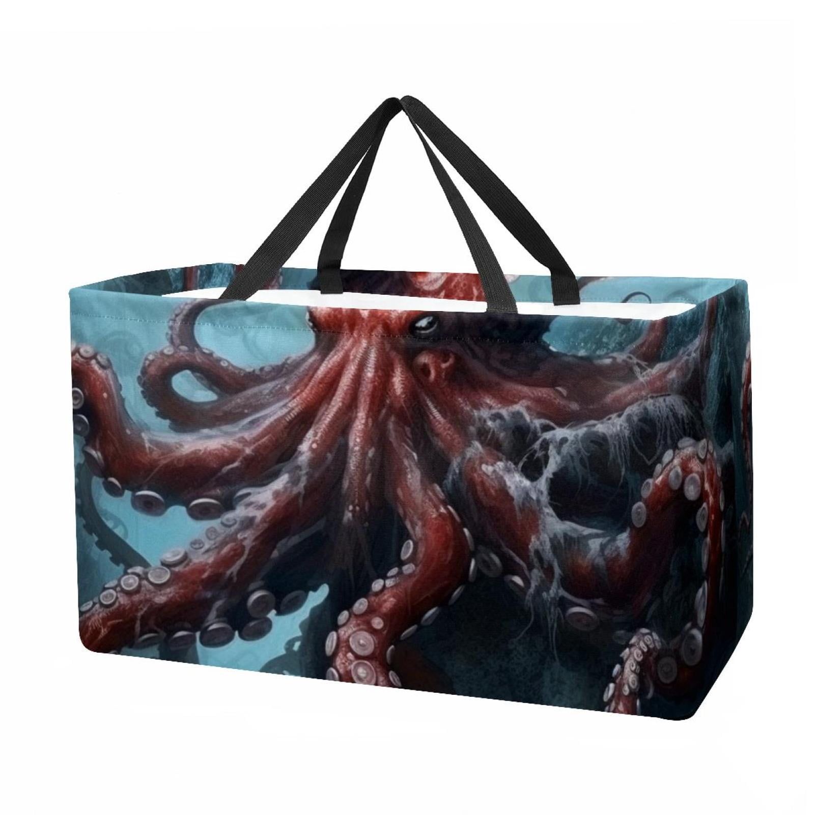 Octopus Large Capacity, Foldable Reusable Tote Bag - Oxford Cloth ...