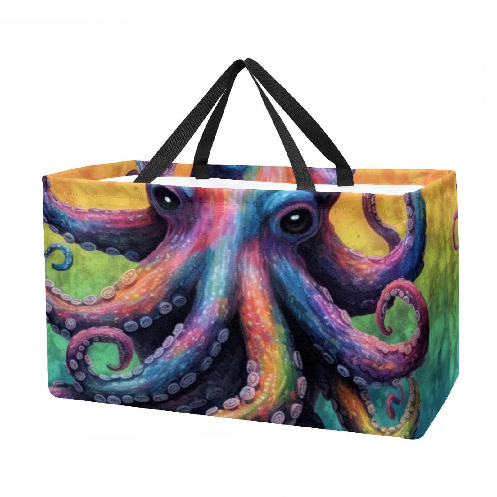 Octopus Large Capacity Reusable Foldable Beach Bag | Oxford Cloth Beach ...