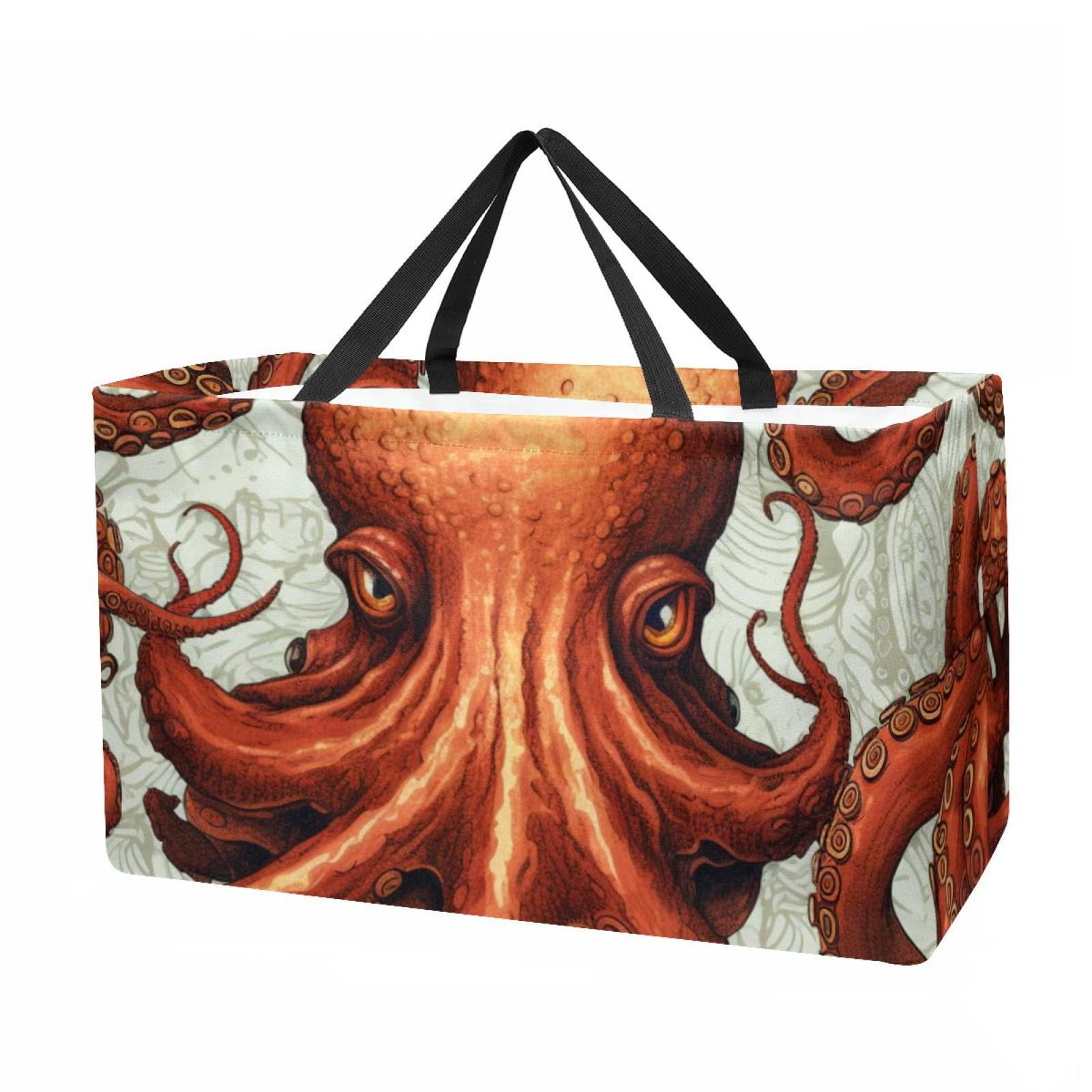 Octopus Large Capacity Reusable Foldable Oxford Cloth Storage Basket ...