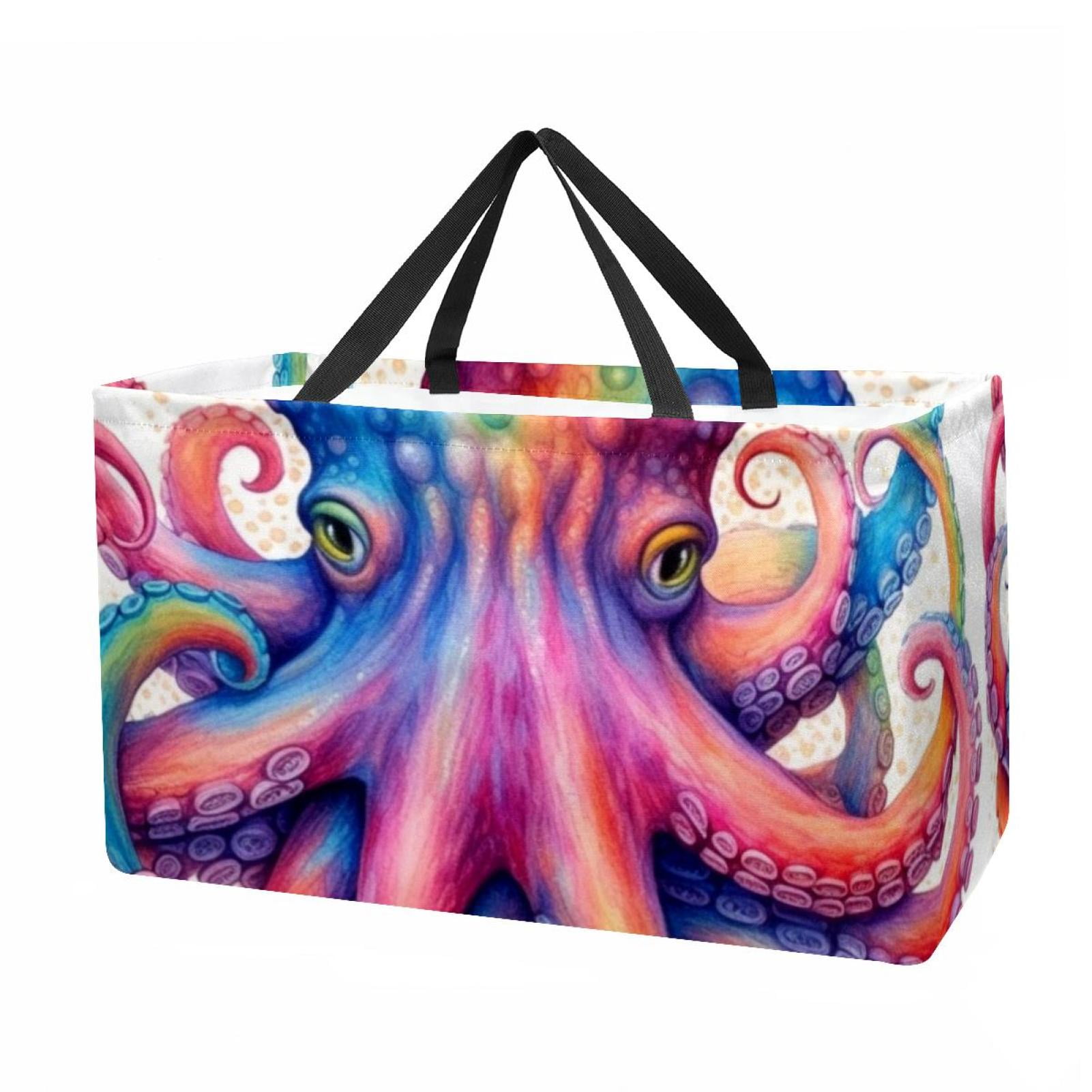Octopus Large Capacity Reusable Foldable Storage Basket and Grocery ...