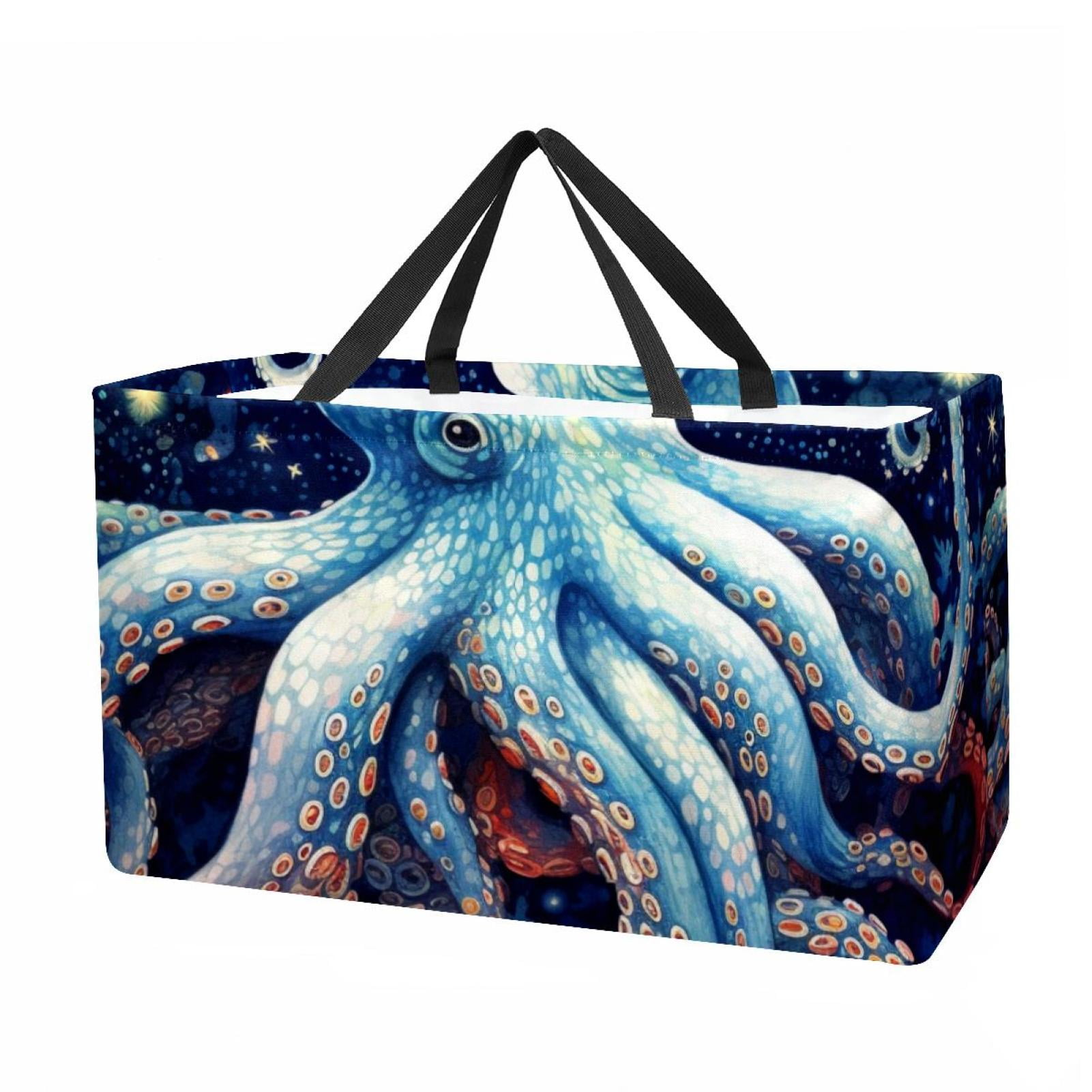 Octopus Large Capacity Reusable Foldable Storage Basket and Grocery ...