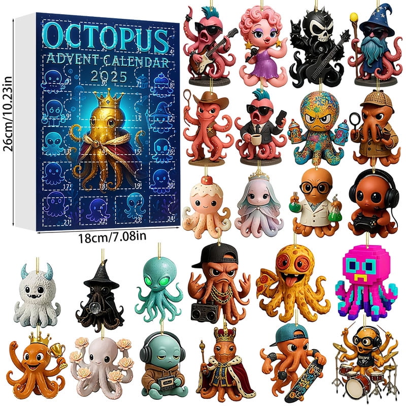 Octopus Lover Advent Calendar Blind Box 2025 2026 Christmas Halloween ...