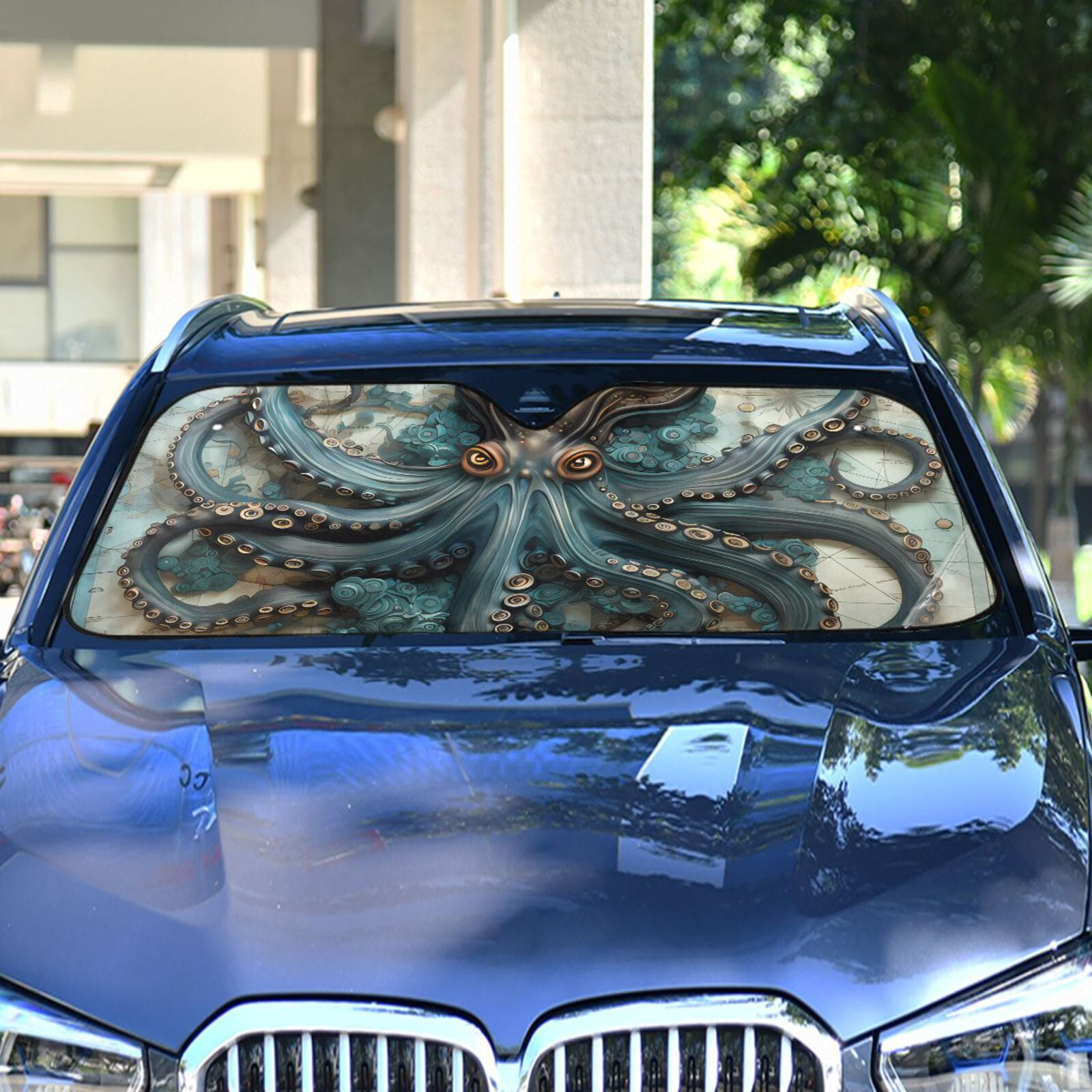 Octopus Map Automotive Front Car Windshield Sun Shade Reflector ...