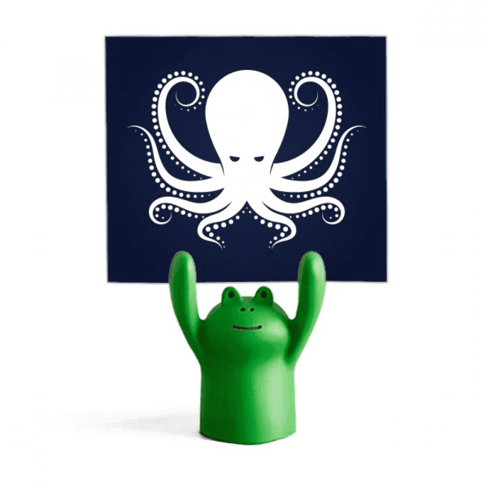 Octopus Marine Life Black White Pattern Memo Holder Cartoon Animal Frog ...