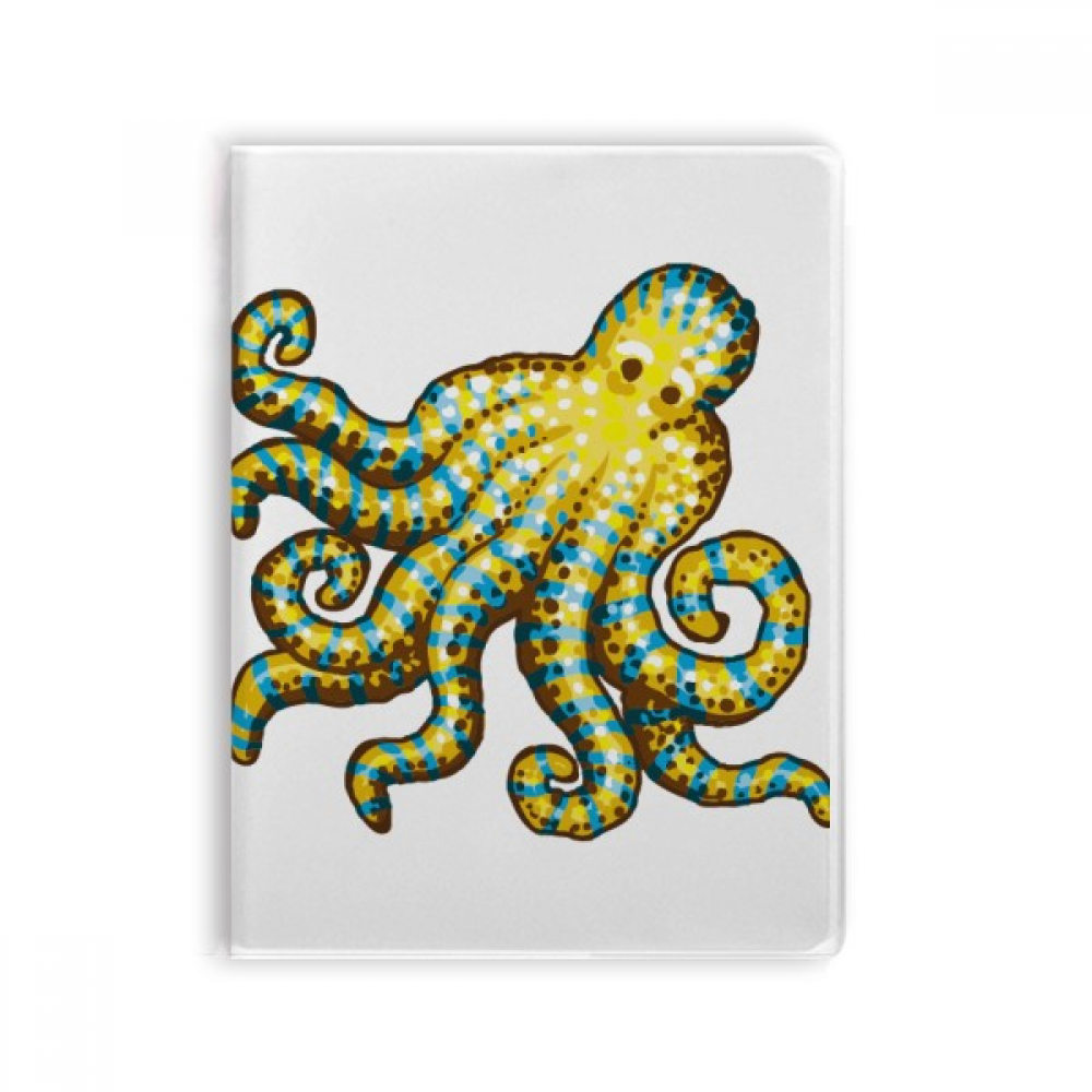 Octopus Marine Life Cartoon Pattern Notebook Gum Cover Diary Soft Cover ...