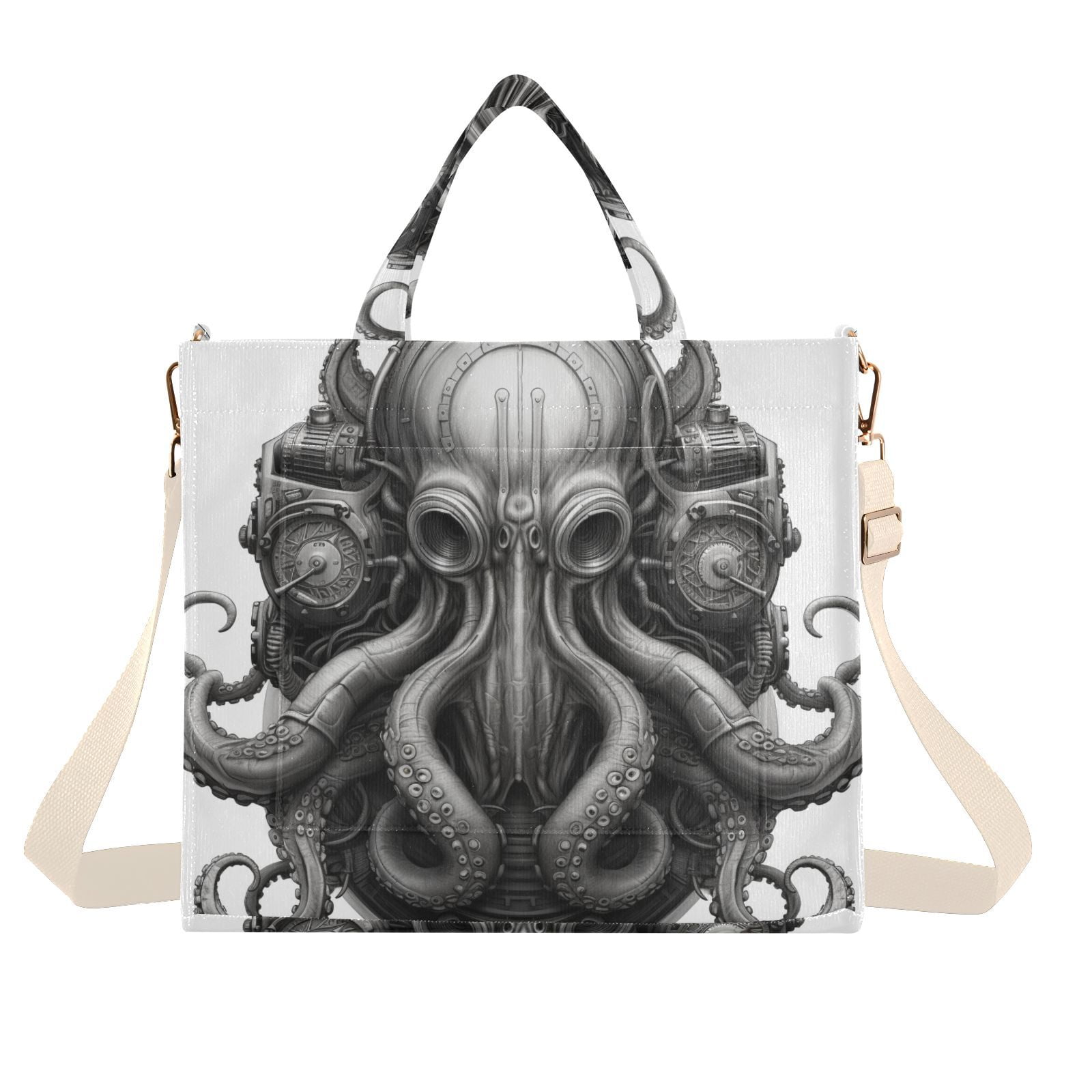 Octopus Mask Corduroy Tote Bag Handbag Large Messenger Bag Shoulder ...