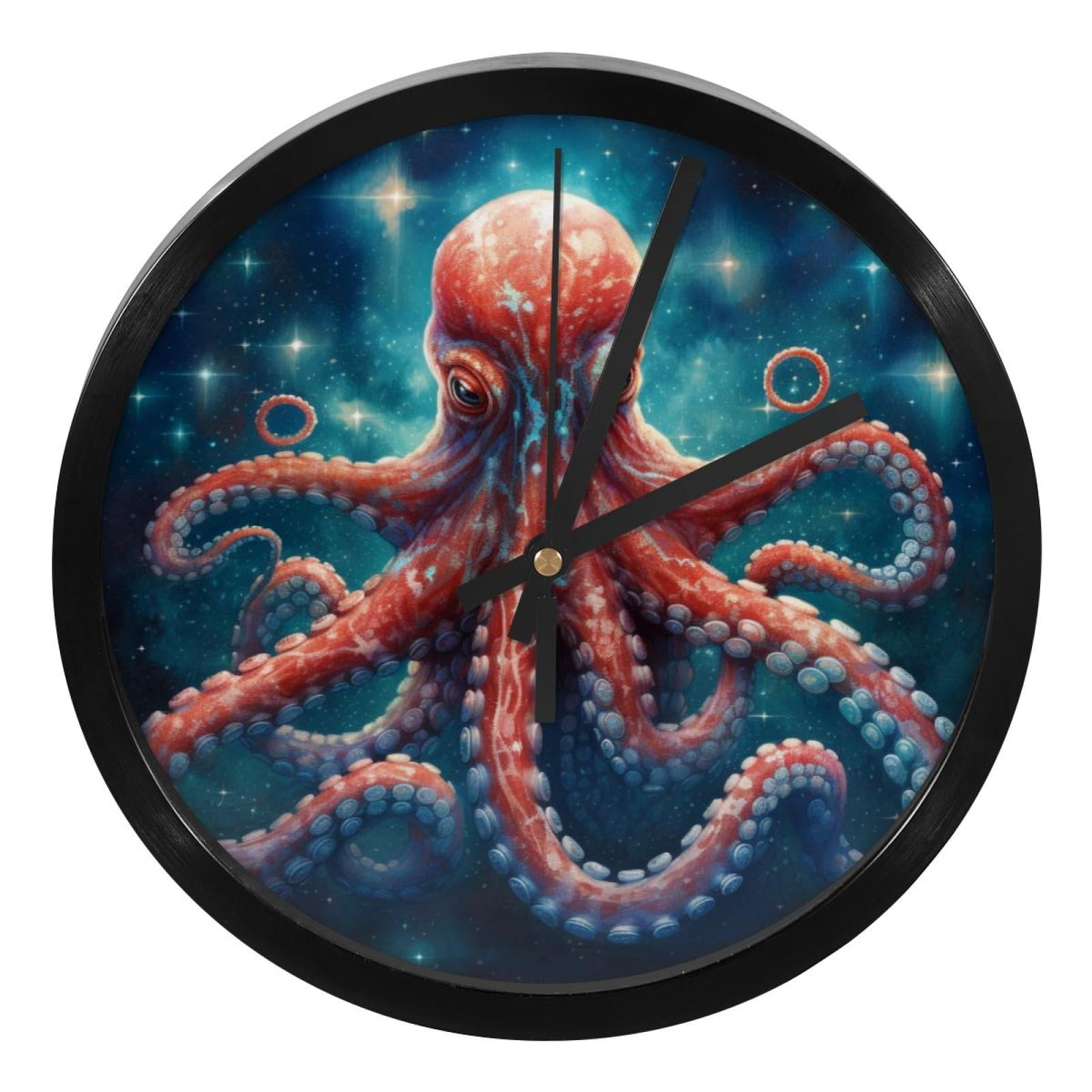Octopus Modern Wall Clock Mothers Day Decor - Silent Quartz Movement ...