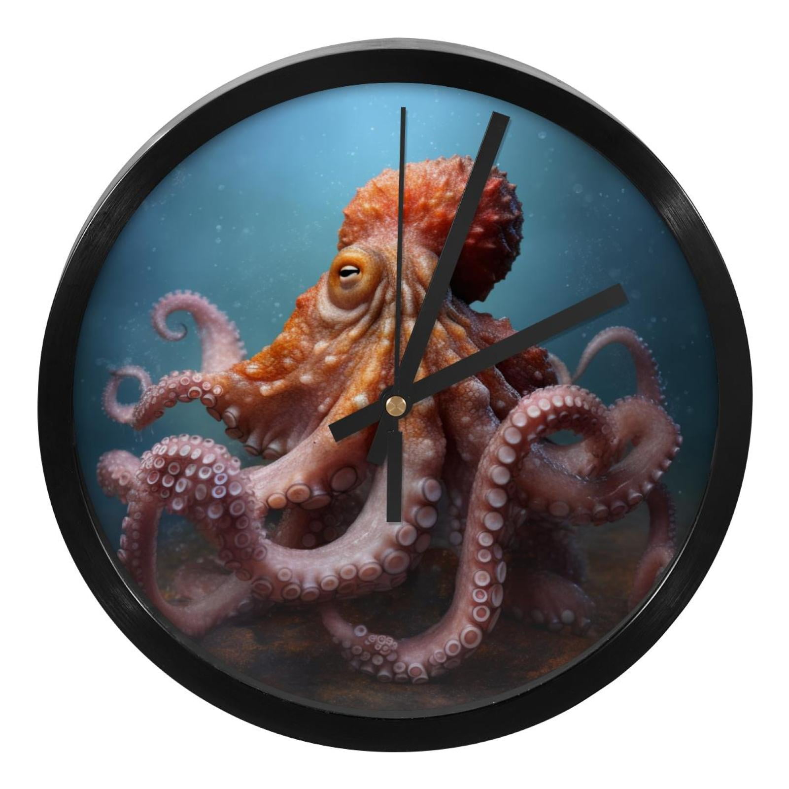 Octopus Mother's Day Gift - Wall Clock for Home/Office, 9.8x9.8in ...