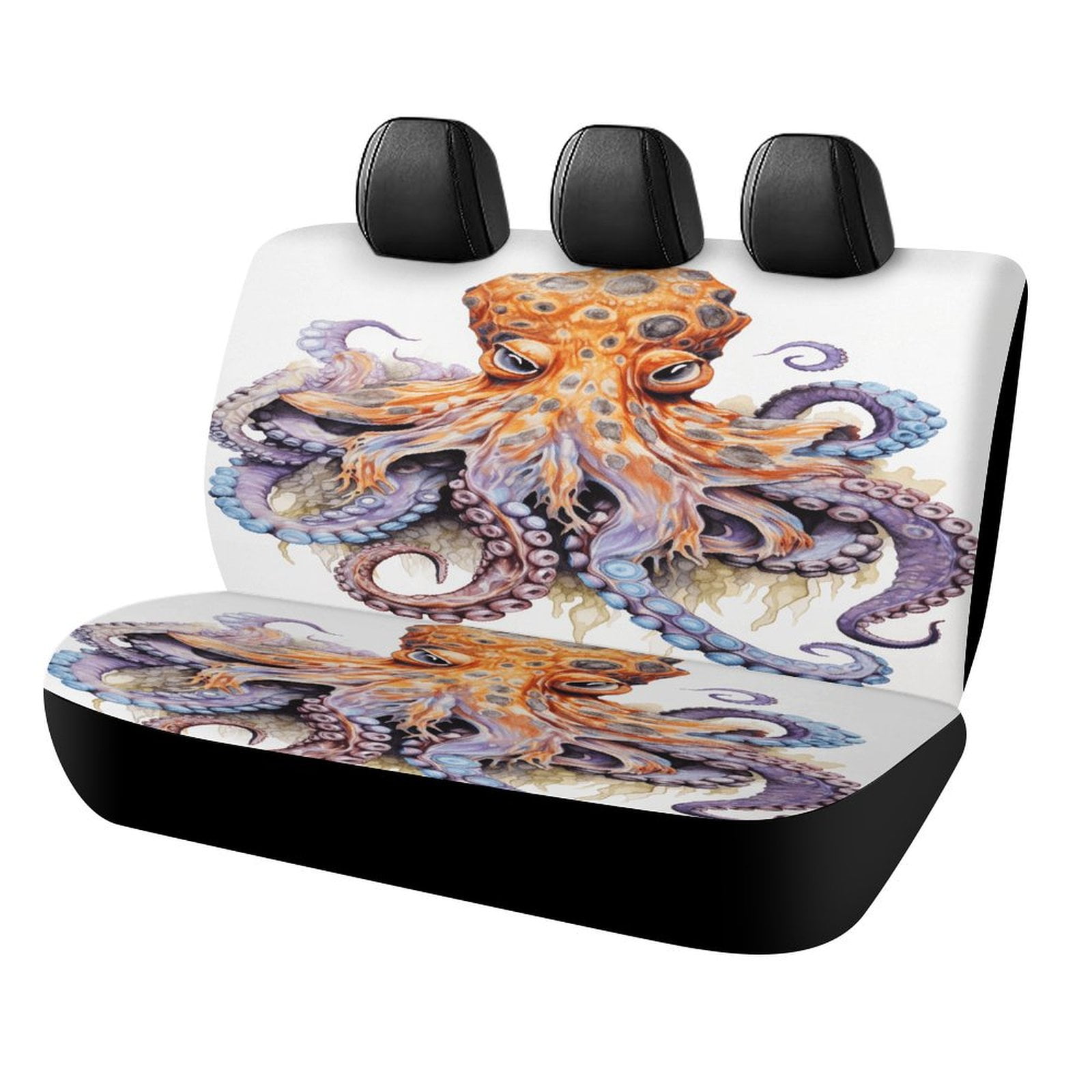 Octopus in The Mysterious Ocean Rear Seat Covers, Car Backseat ...