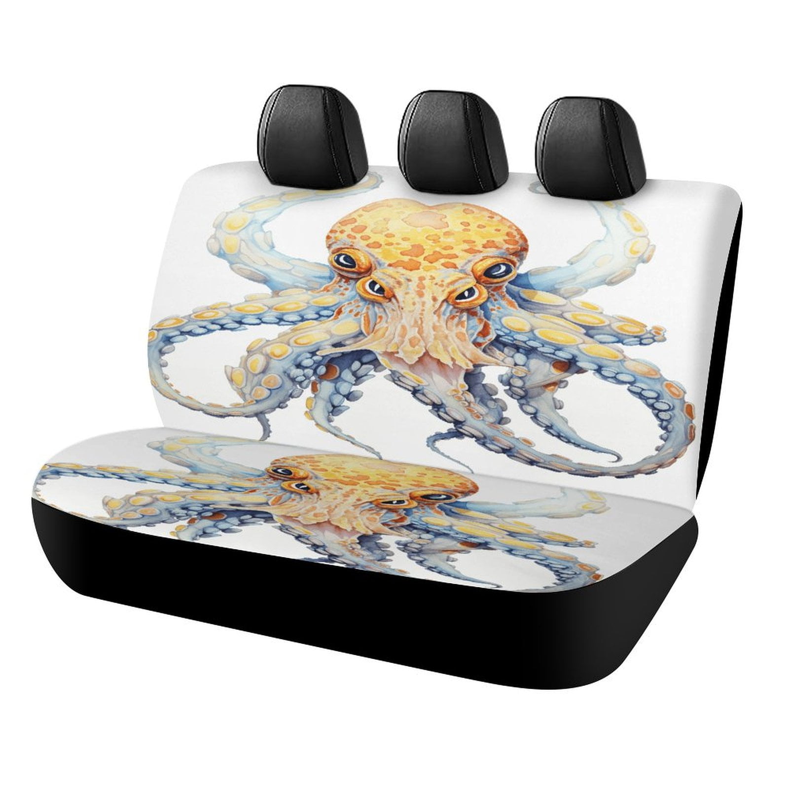 Octopus in The Mysterious Ocean Rear Seat Covers, Car Backseat ...