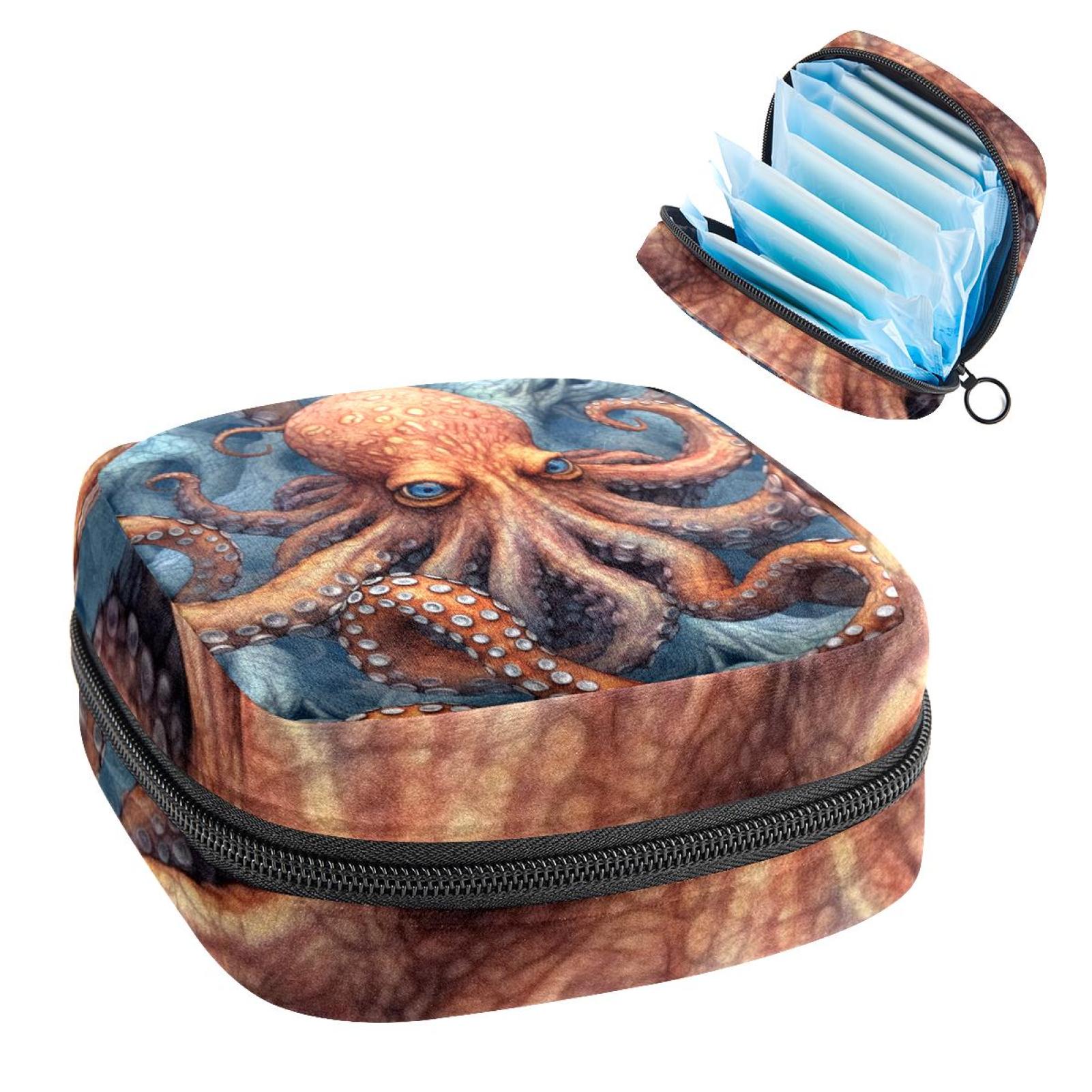 Octopus Pad Bag Storage Organizer Pouch for Menstrual Hygiene Products ...