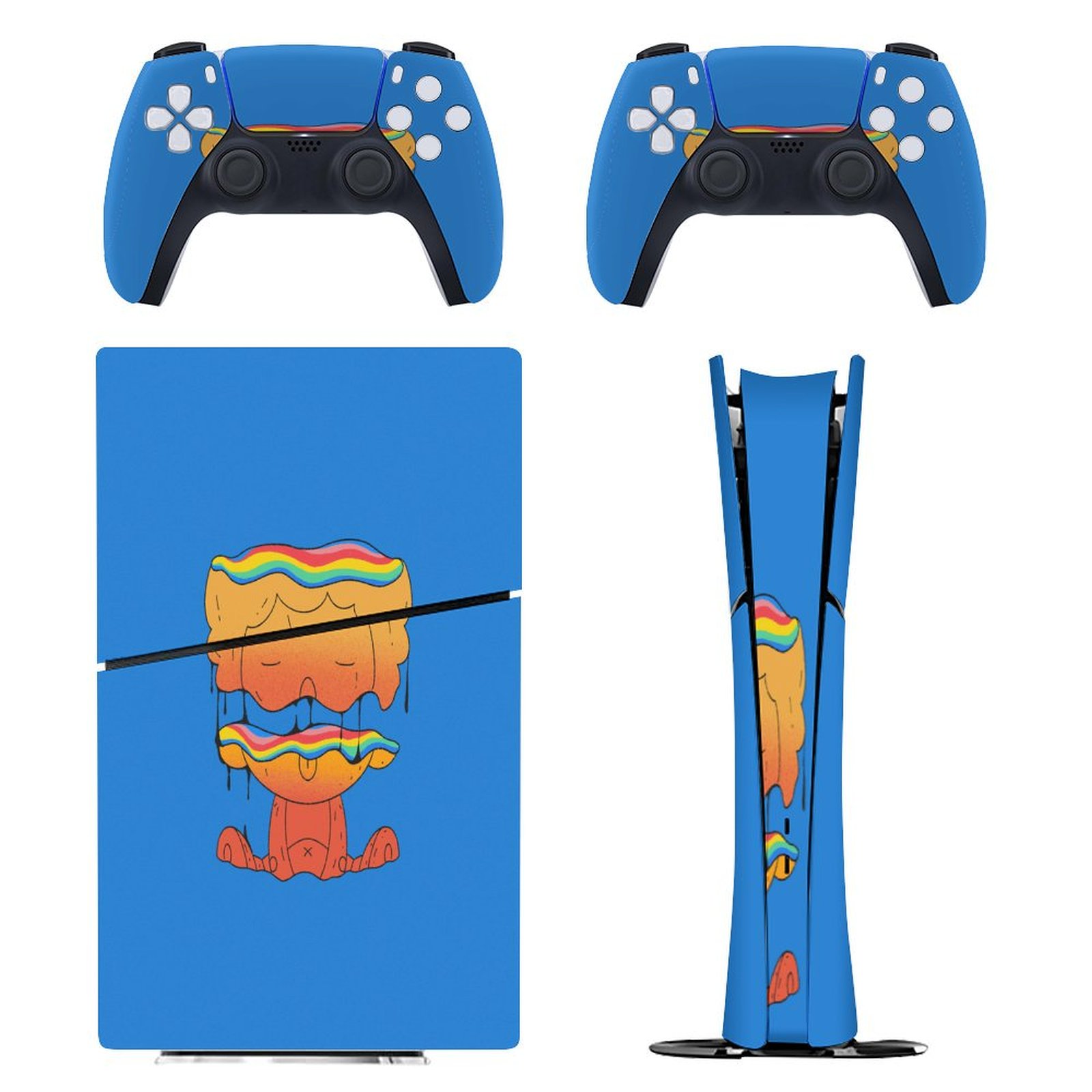 Octopus Rainbow PS5/PS5 Slim Digital Disc Skin Sticker For Console And ...