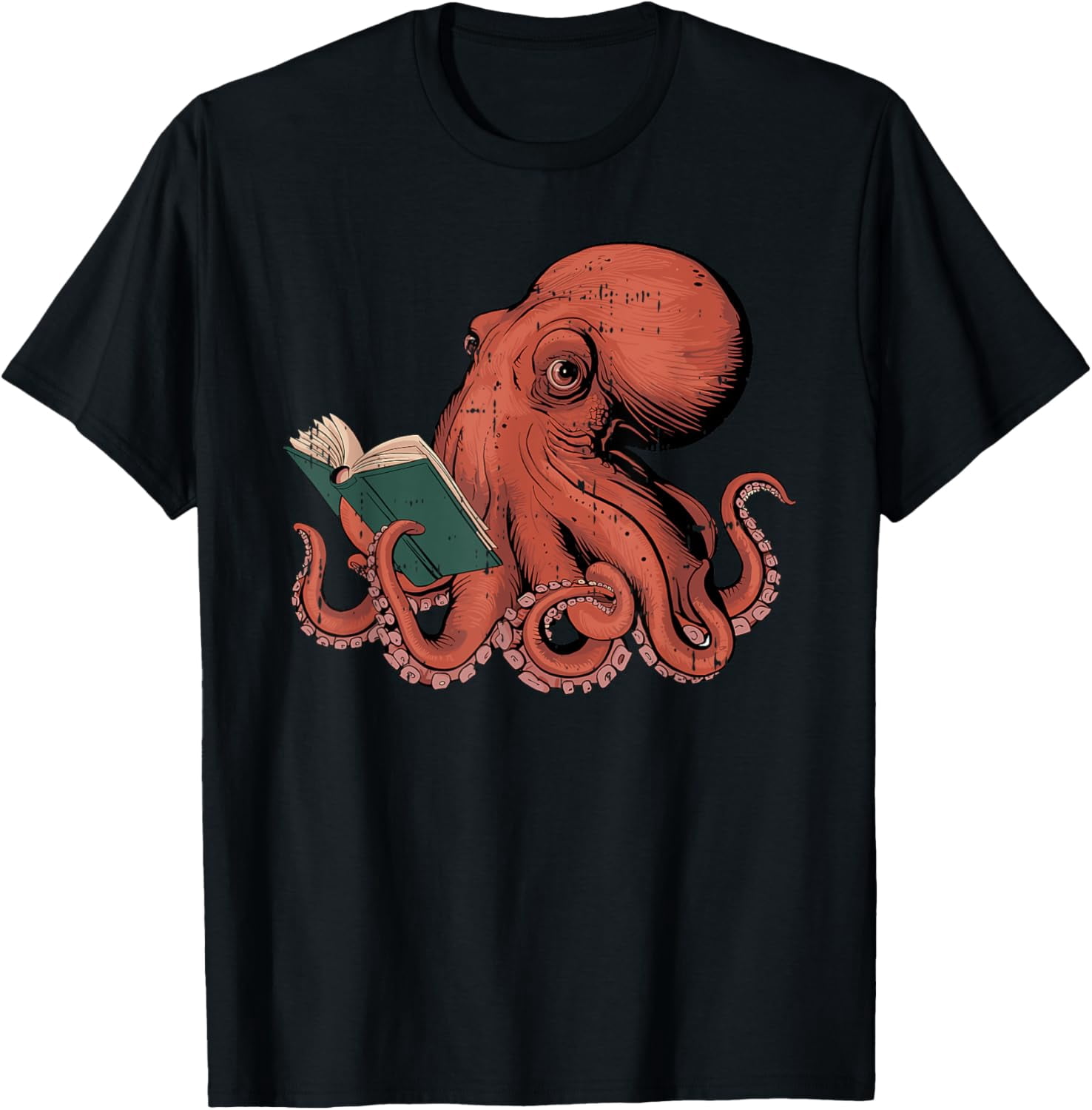 Octopus Reading Bookworm Bibliophile T-Shirt - Walmart.com