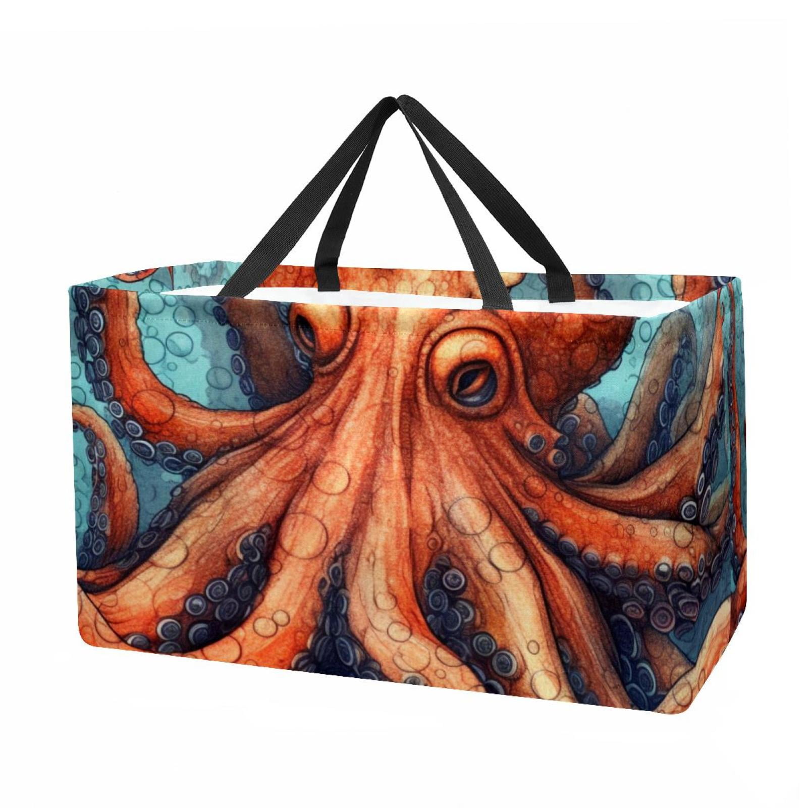 Octopus Reusable Foldable Laundry Basket Large Capacity Oxford Cloth ...