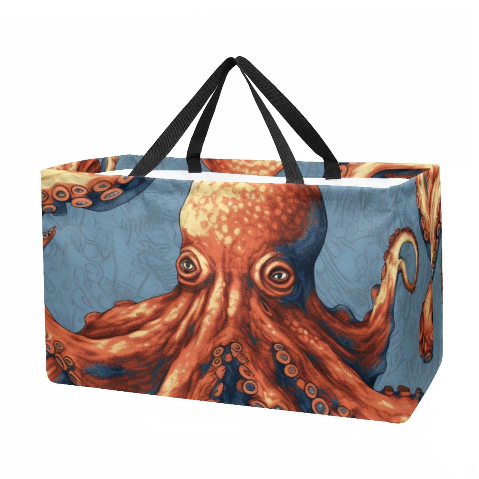 Octopus Reusable Large Capacity Foldable Grocery Bags and Shopping ...