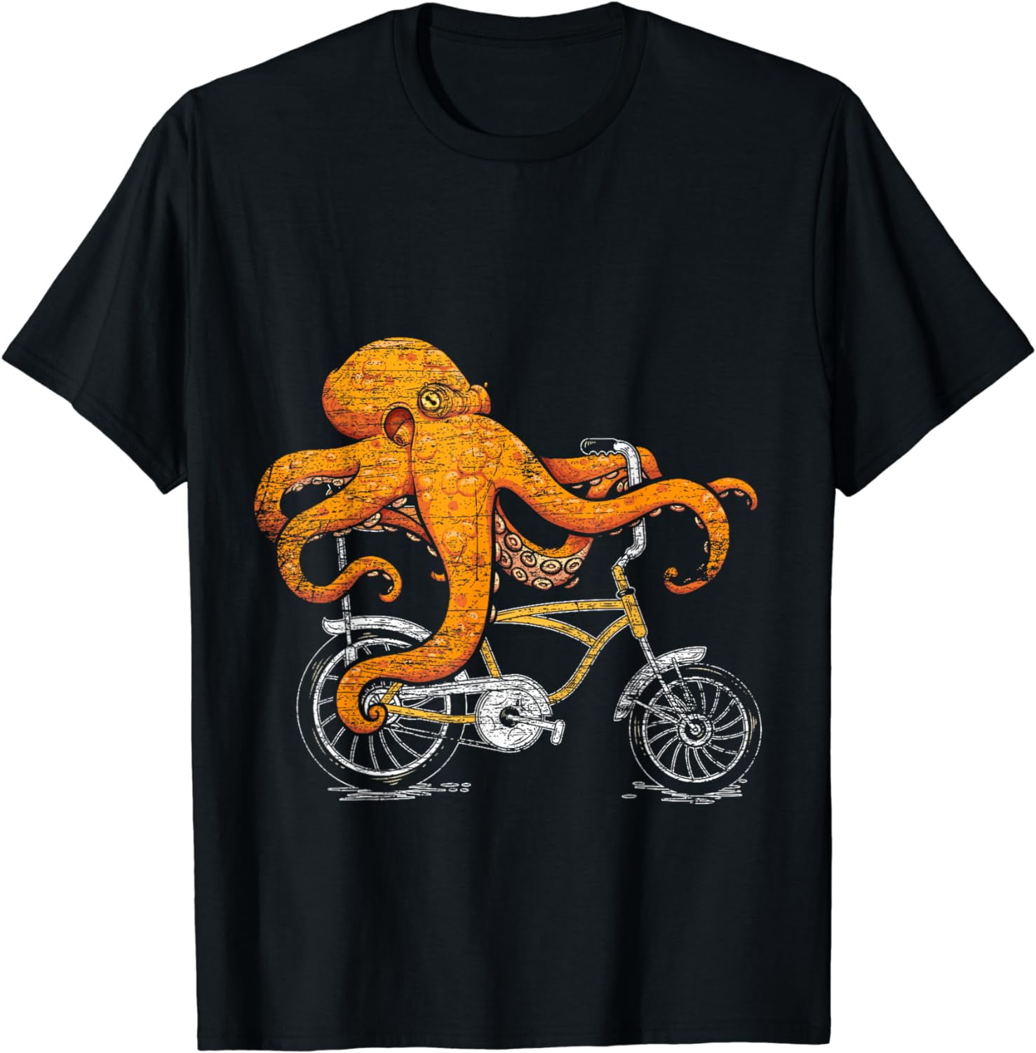 Octopus Riding A Bike T-Shirt - Walmart.com