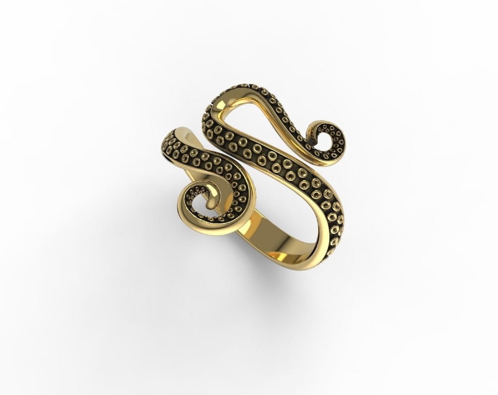 Octopus Ring - Tentacle Ring - Sea Life Jewelry - Ocean Ring - Kraken ...