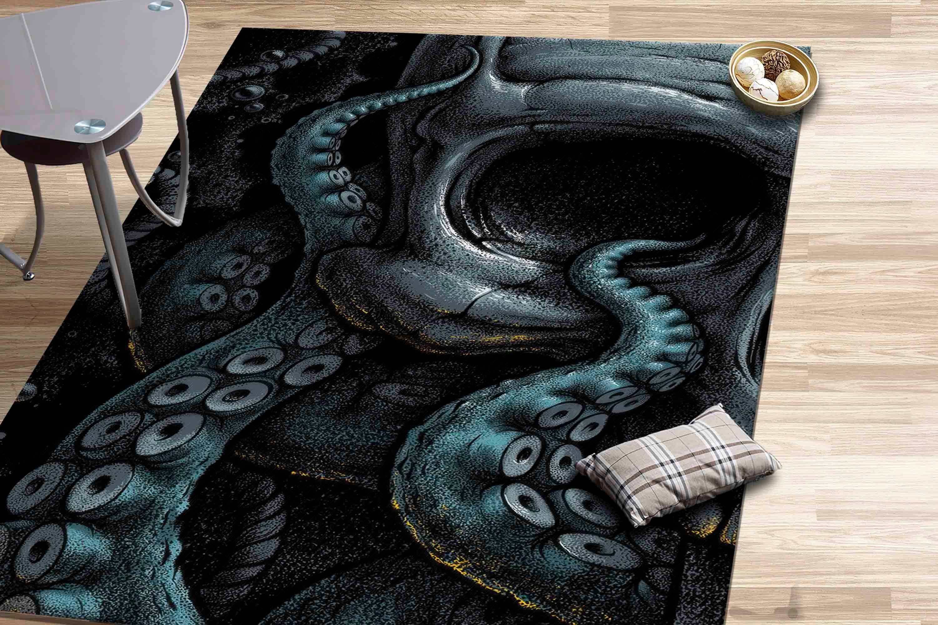 Octopus Rug, Horror Rug, Modern Rugs, Animal Rug, Saloon Rug, Front ...