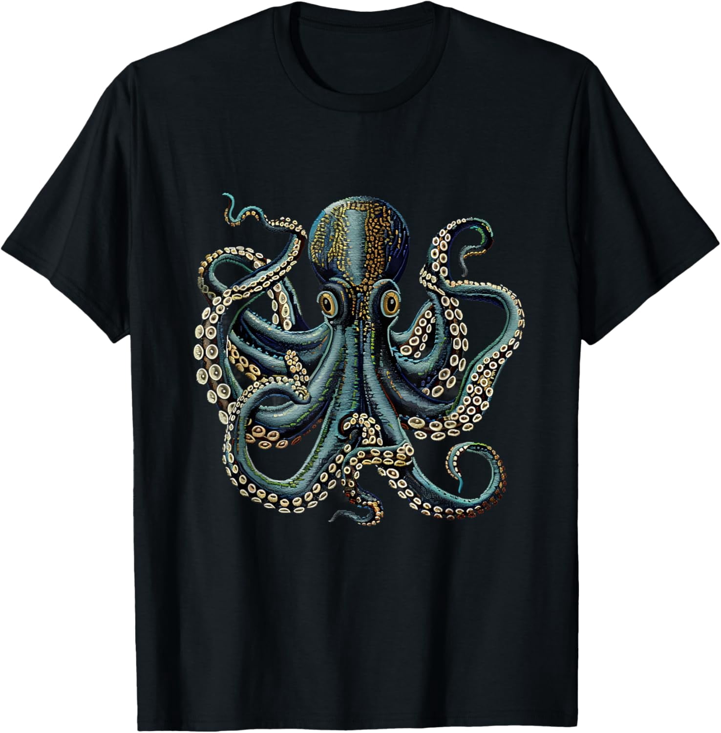 Octopus Sea Monster Motif Ocean Sea Octopus Cthulhu Artwork T-Shirt ...