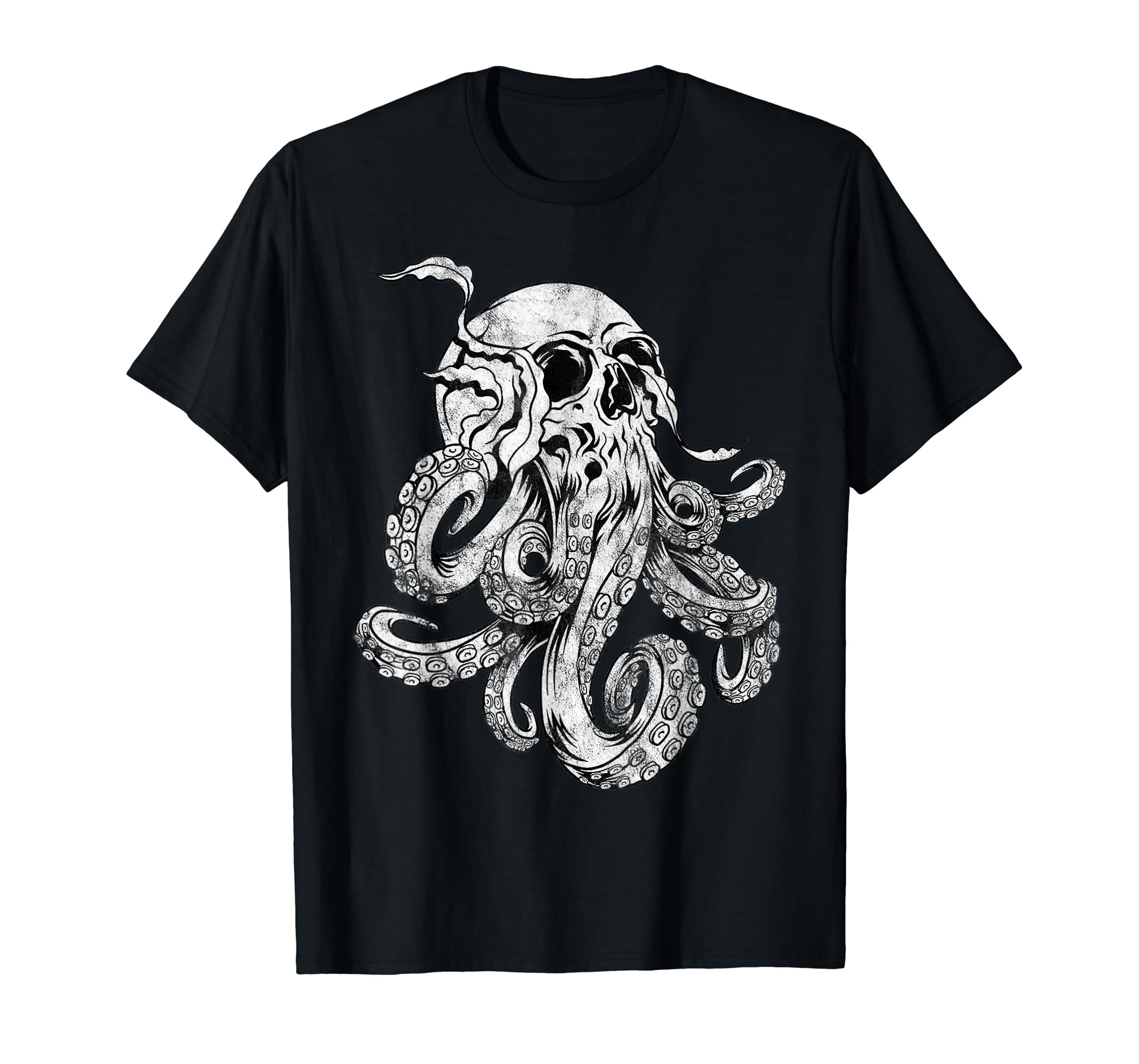 Octopus Skull Monster Kraken Cthulhu Skull for Men Women T-Shirt ...