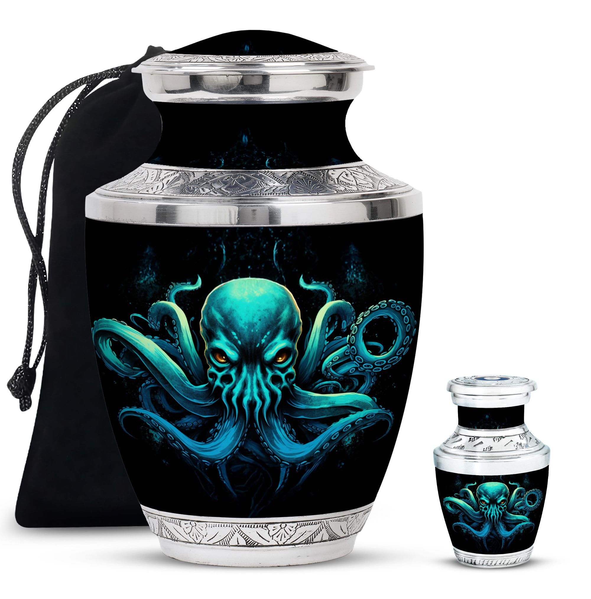 Octopus Small Keepsake Urn for Human Ashes, Funeral & Cremation Urns ...