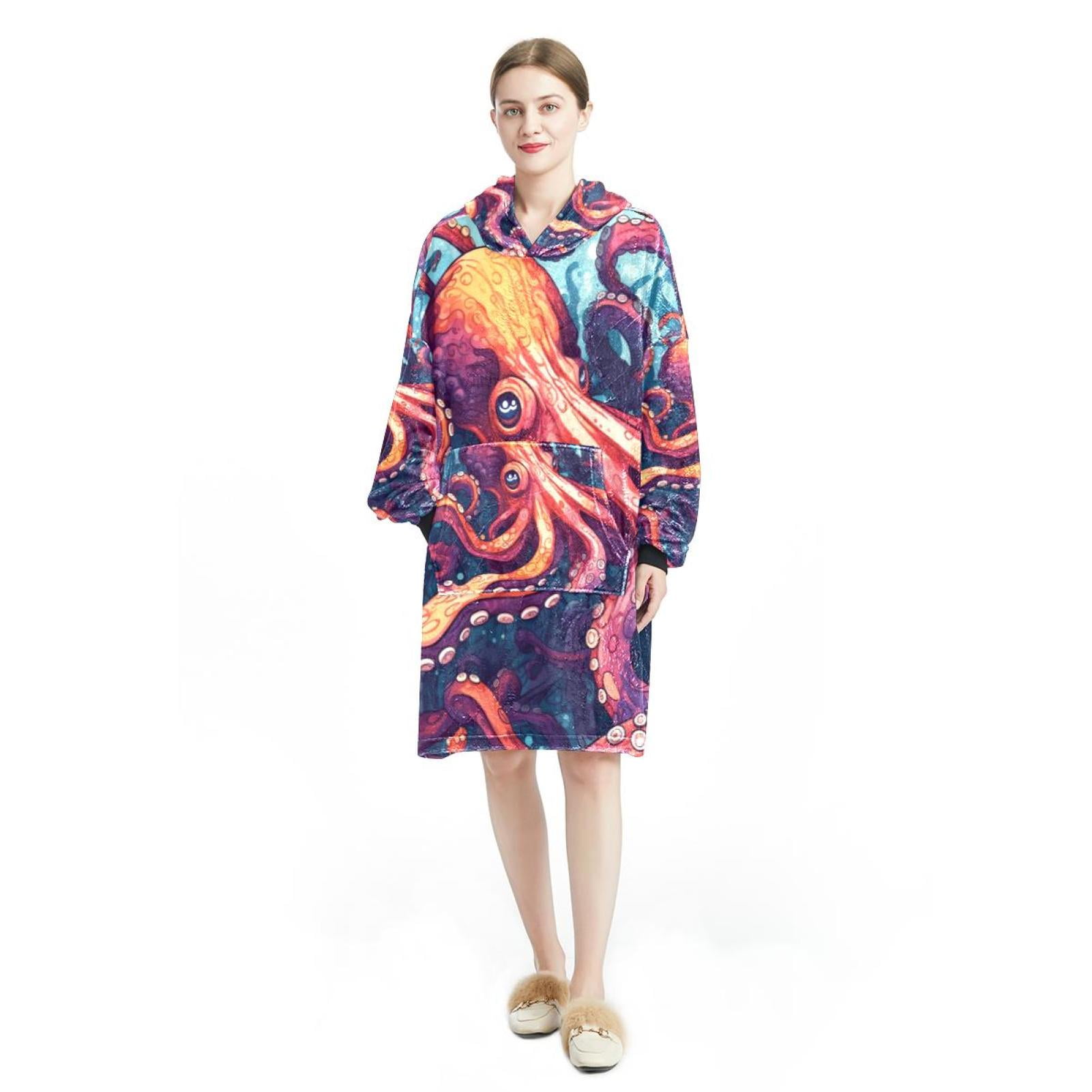 Octopus Soft Microfiber Polyester Loungewear Blanket - Cozy Comfort ...