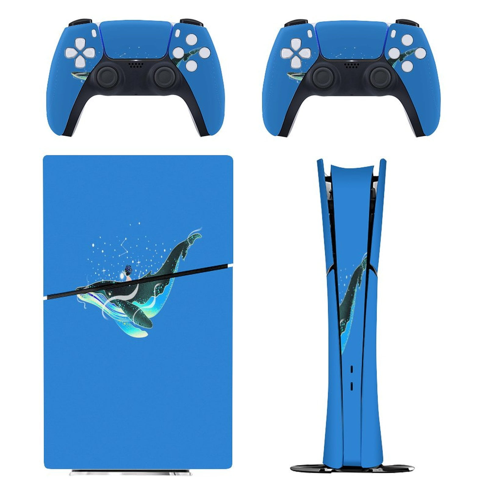 Octopus Space Whale PS5/PS5 Slim Digital Disc Skin Sticker For Console ...