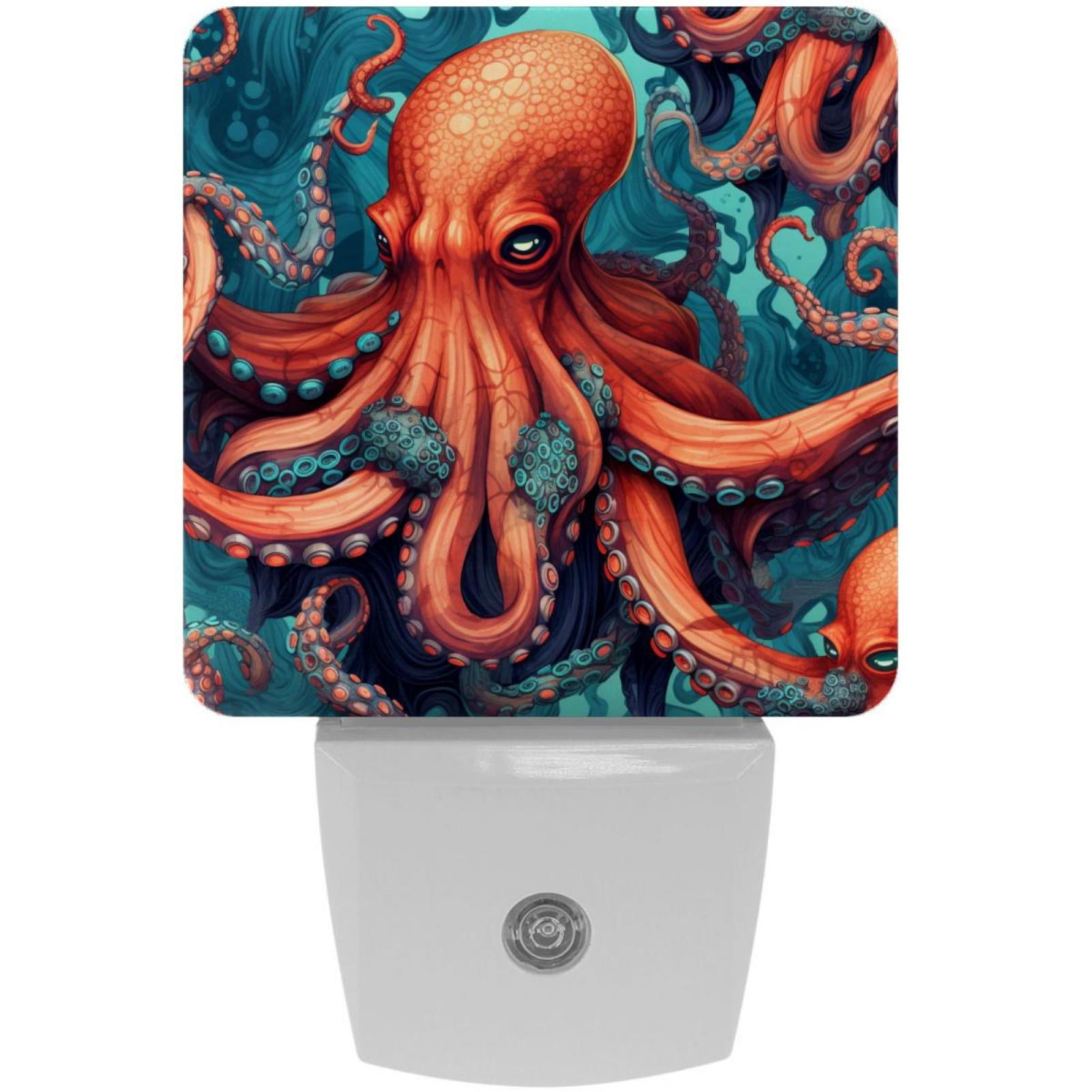 Octopus Square LED Night Lights - Small, Portable Lighting for Any Room ...