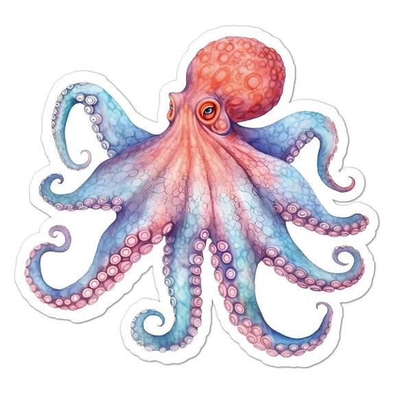 Octopus Sticker Indoor Outdoor Phone Decal Water Bottle Stickers Car ...