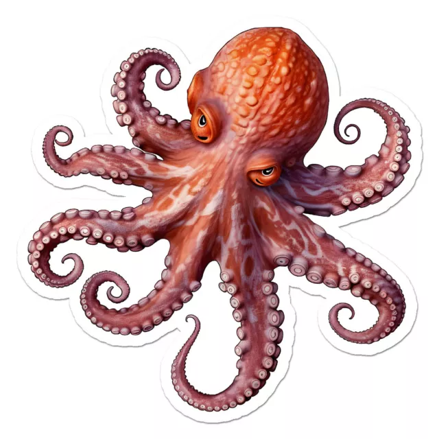 Octopus Sticker Phone Decal Water Bottle Stickers Car Decals, Laptop ...