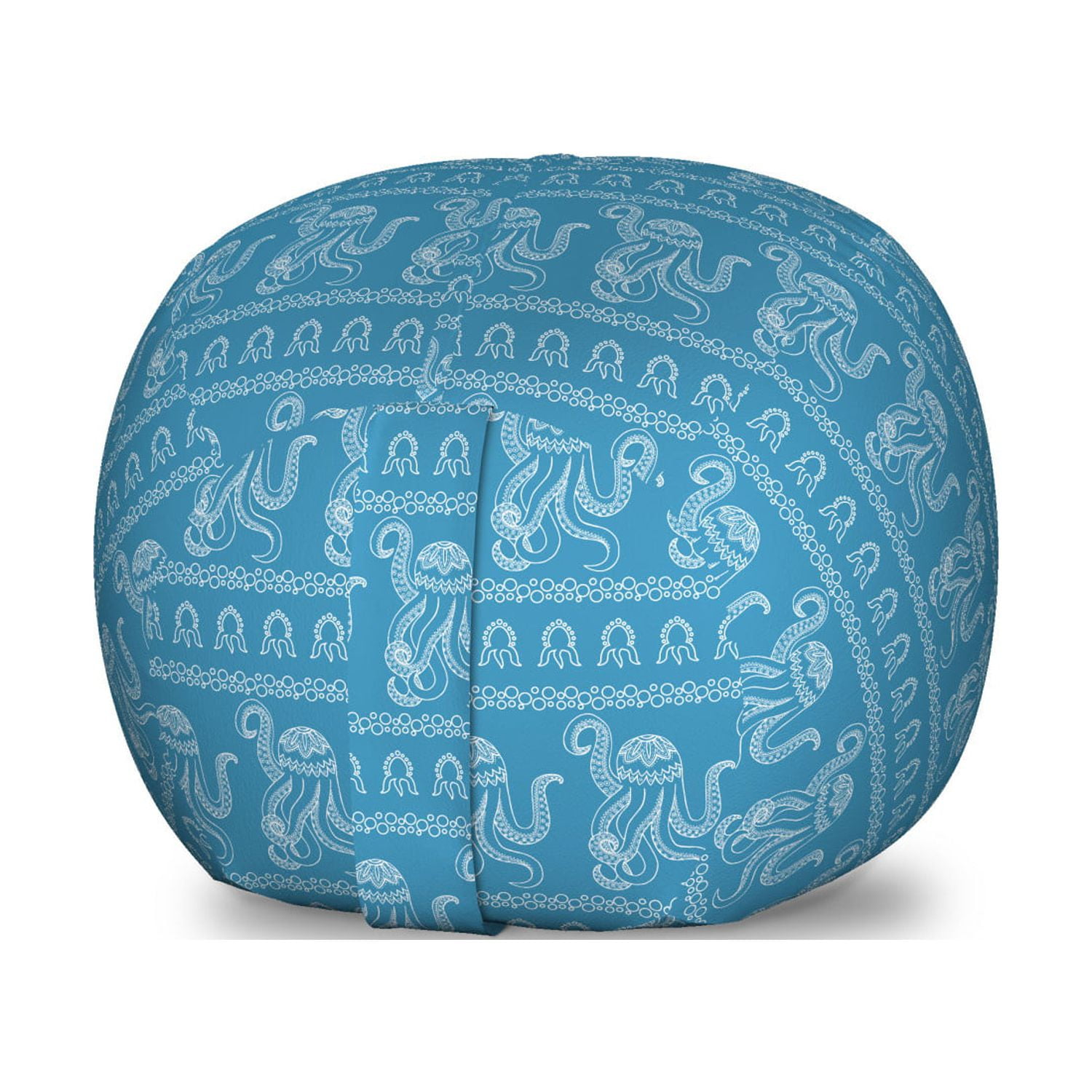 Octopus Storage Toy Bag Chair, Illustration of Underwater Life in the ...
