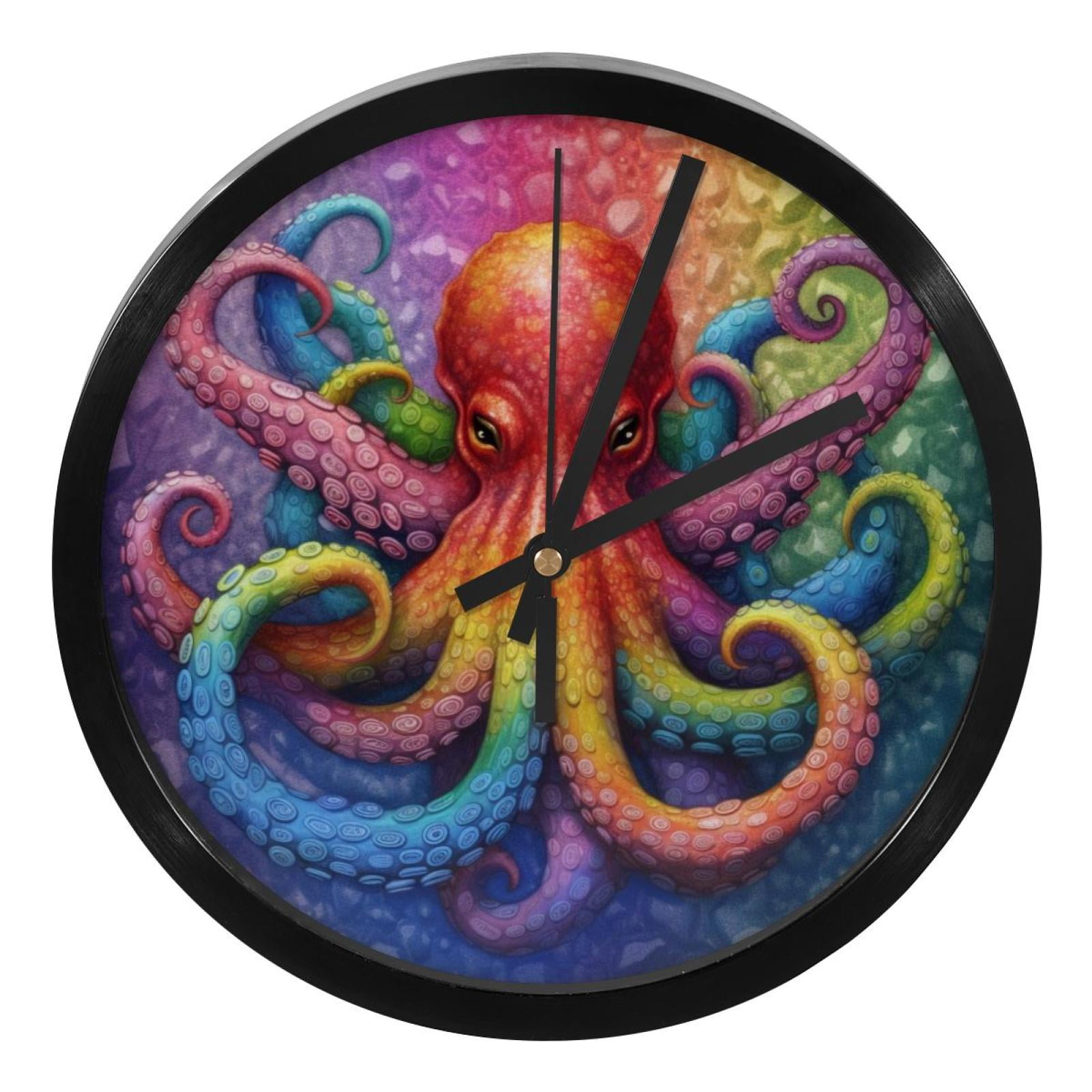 Octopus Stylish Wall Clock with Precise Quartz Movement - Ideal Mother ...