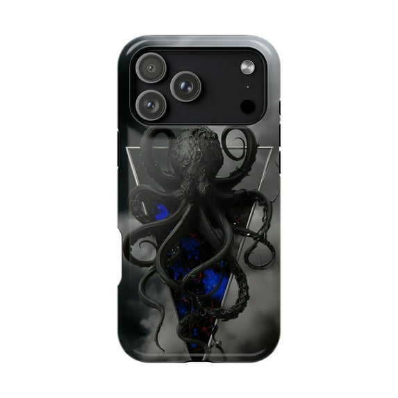 Octopus Tentacle Vector Black Ocean Marine Creature Case with iPhone 17 ...