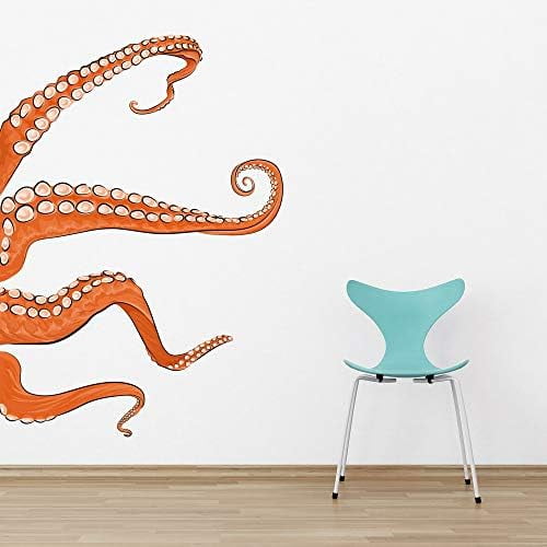 Octopus Tentacles Printed Wall Decals for Bathroom, Ocean Murals Peel ...