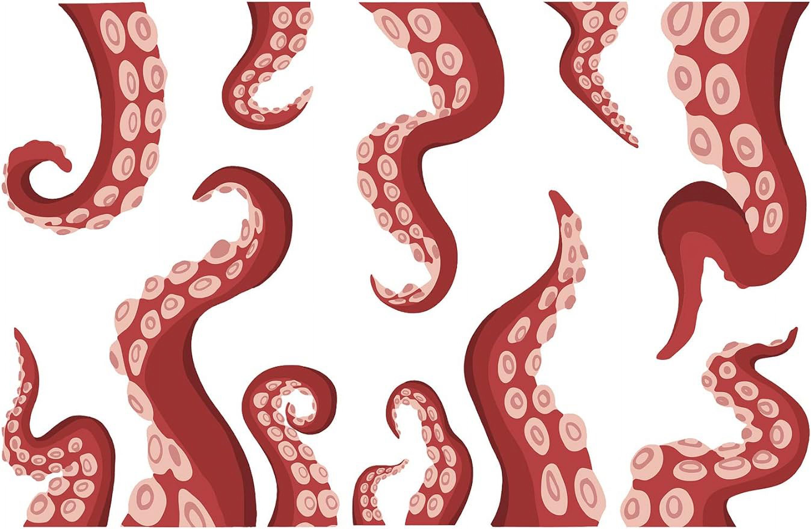 Octopus Tentacles Wall Sticker with Sea Monster Peel and Stick Wall ...