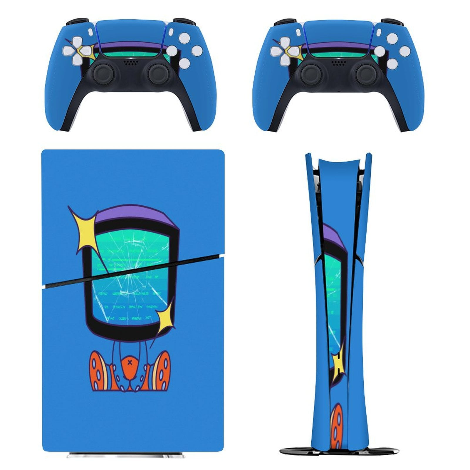 Octopus Tv Carton.jpg PS5/PS5 Slim Digital Disc Skin Sticker For ...