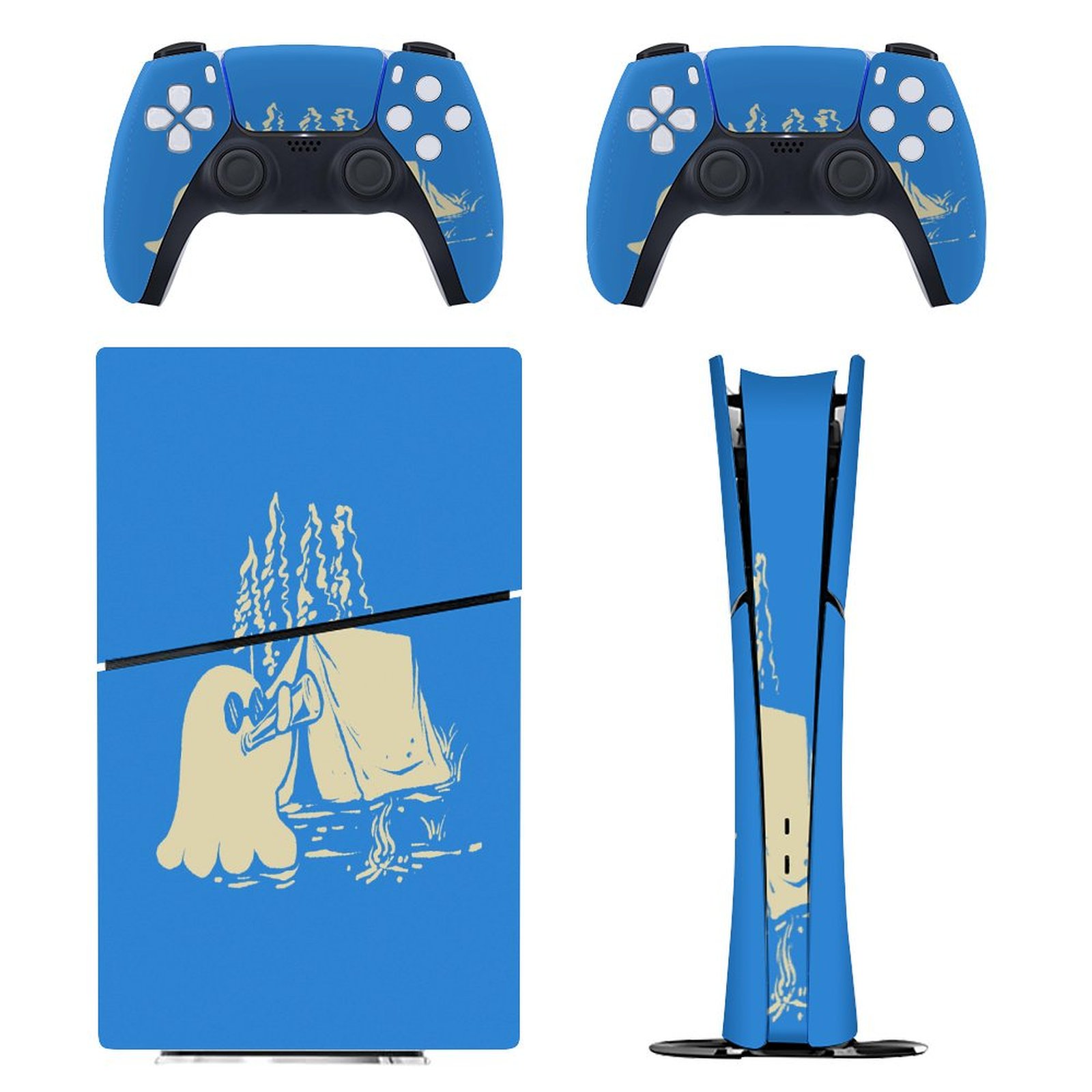 Octopus Vintage Camping PS5/PS5 Slim Digital Disc Skin Sticker For ...