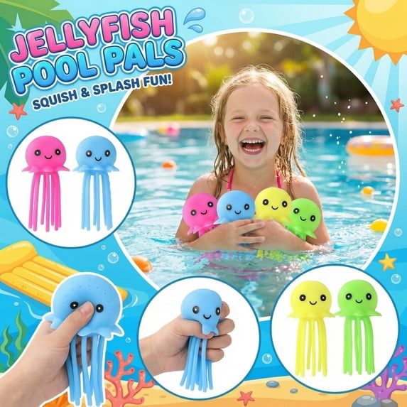 Octopus Water Balls Bath Toys For Kids Ages 4-8 Squishy Stress Relief ...