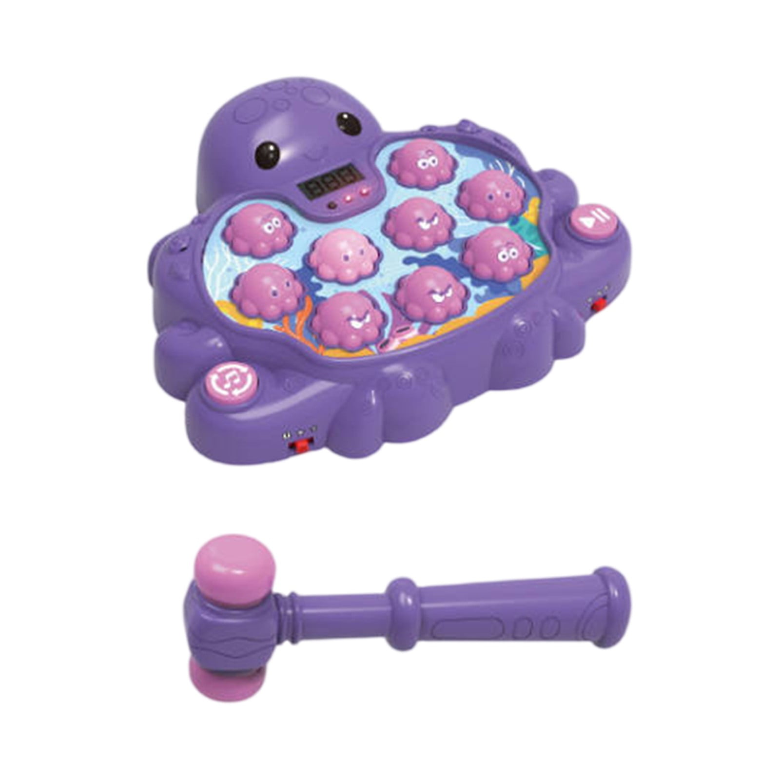 Octopus Whack-a-Mole Game Machine with Hammers, Electronic Action Reaction Game for Parties and ...